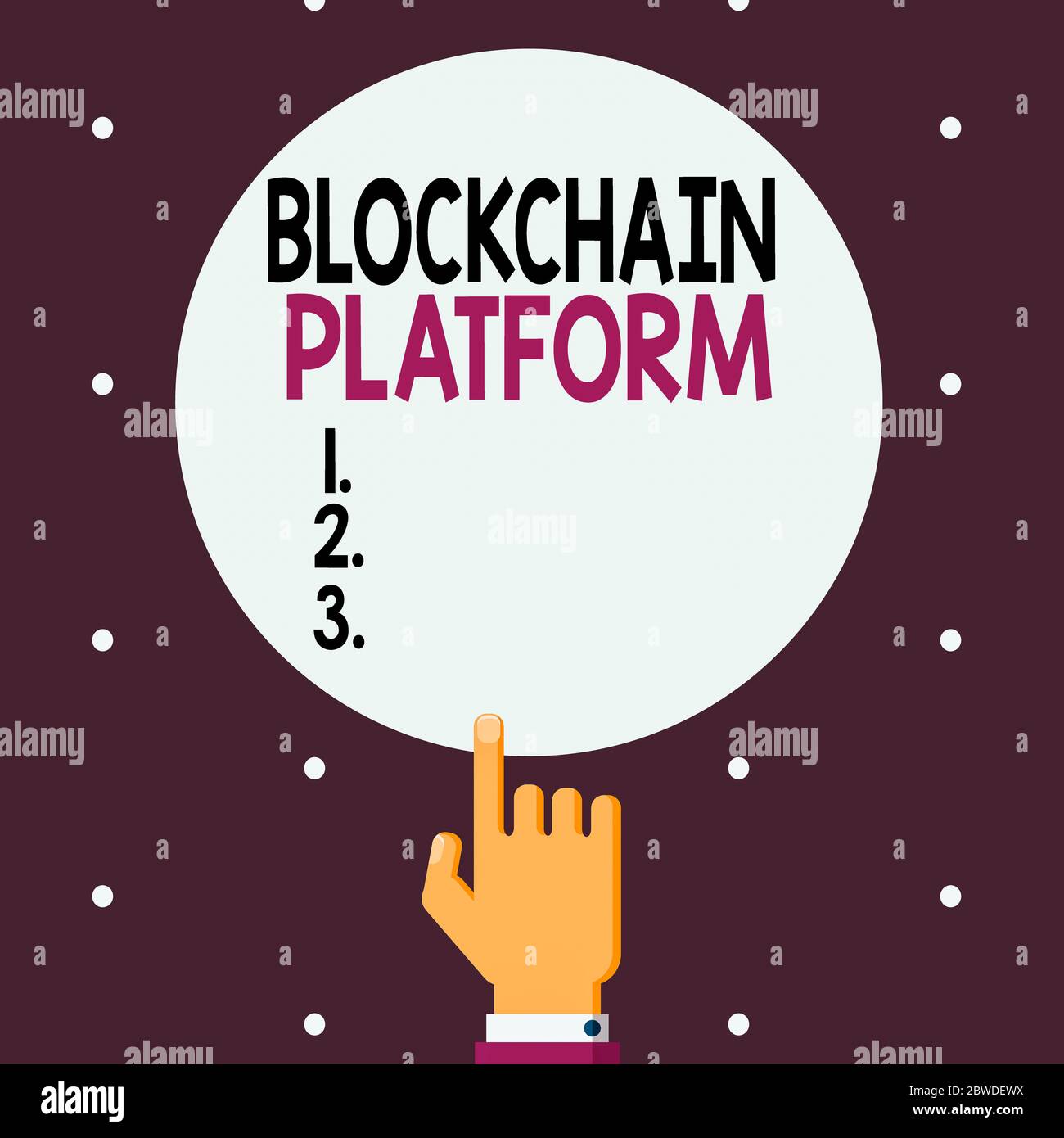 Word writing text Blockchain Platform. Business photo showcasing thing ...