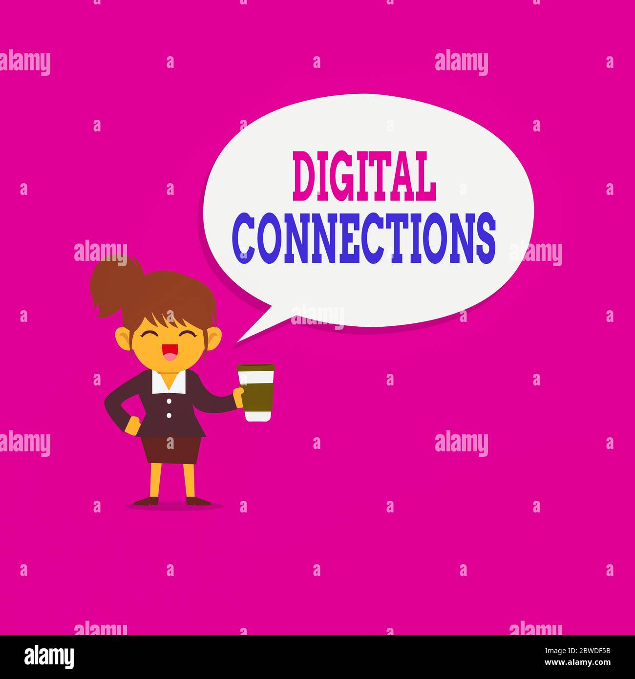 Writing note showing Digital Connections. Business concept for virtual ...