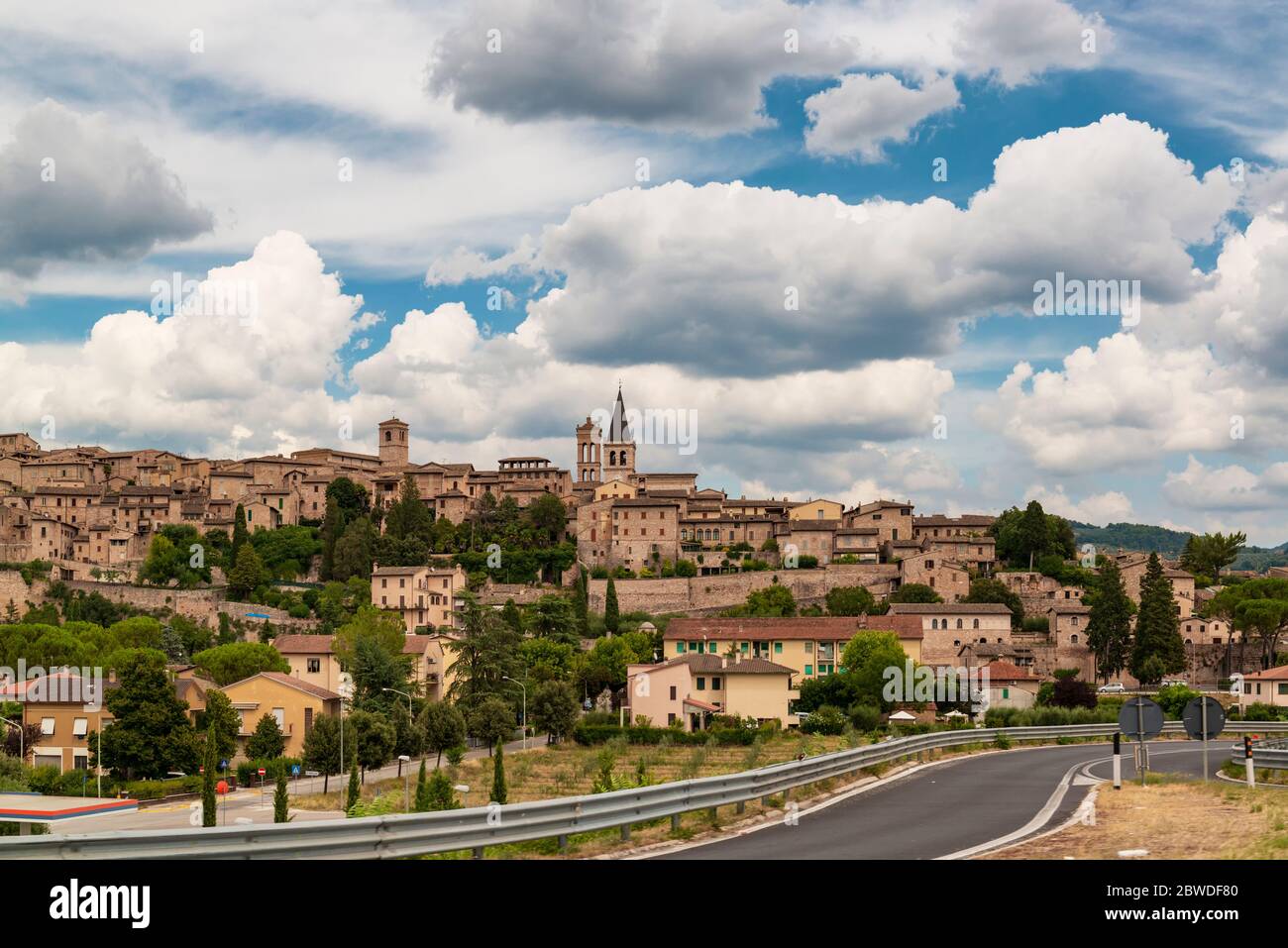Ancient italian town on the hill. Spello, Perugia, italy Stock Photo ...