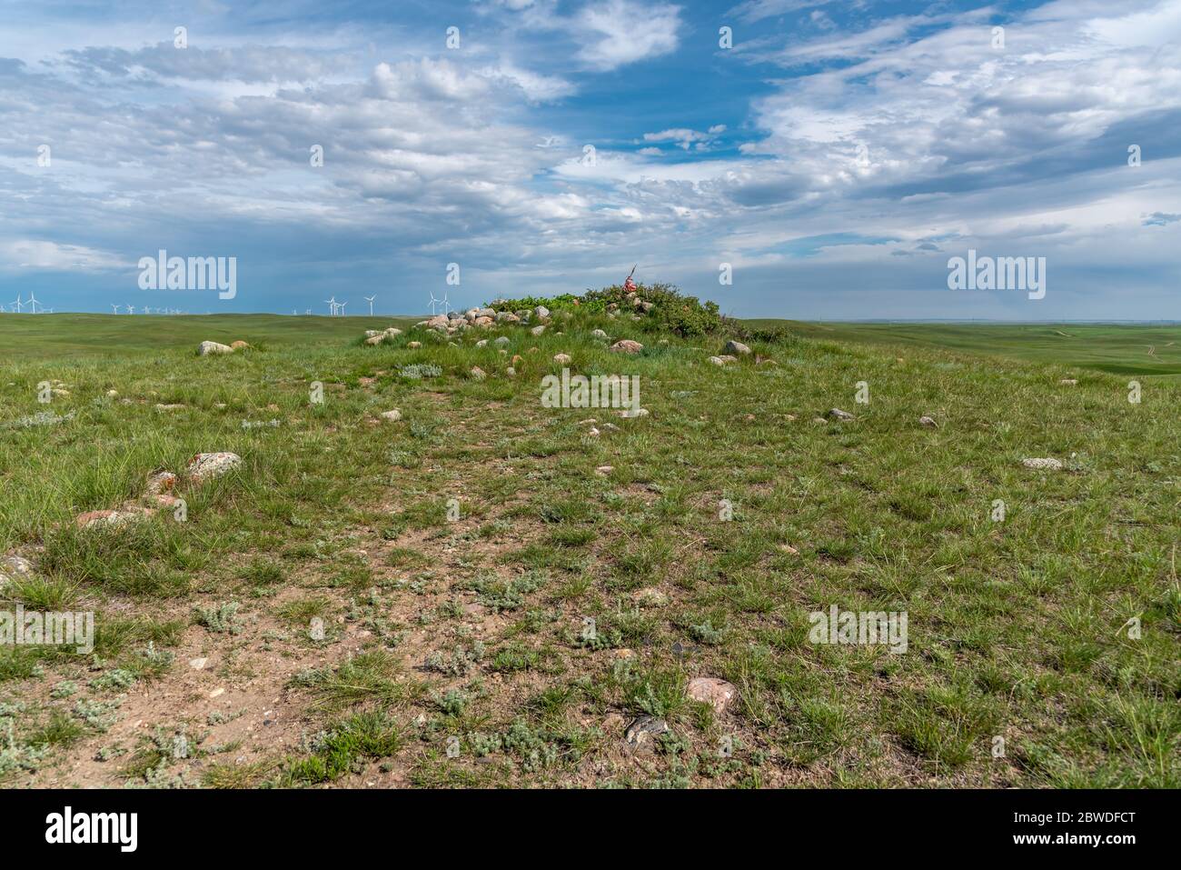 Sundial Hill Medicine Wheel in south eastern Alberta. The Sundial Hill ...