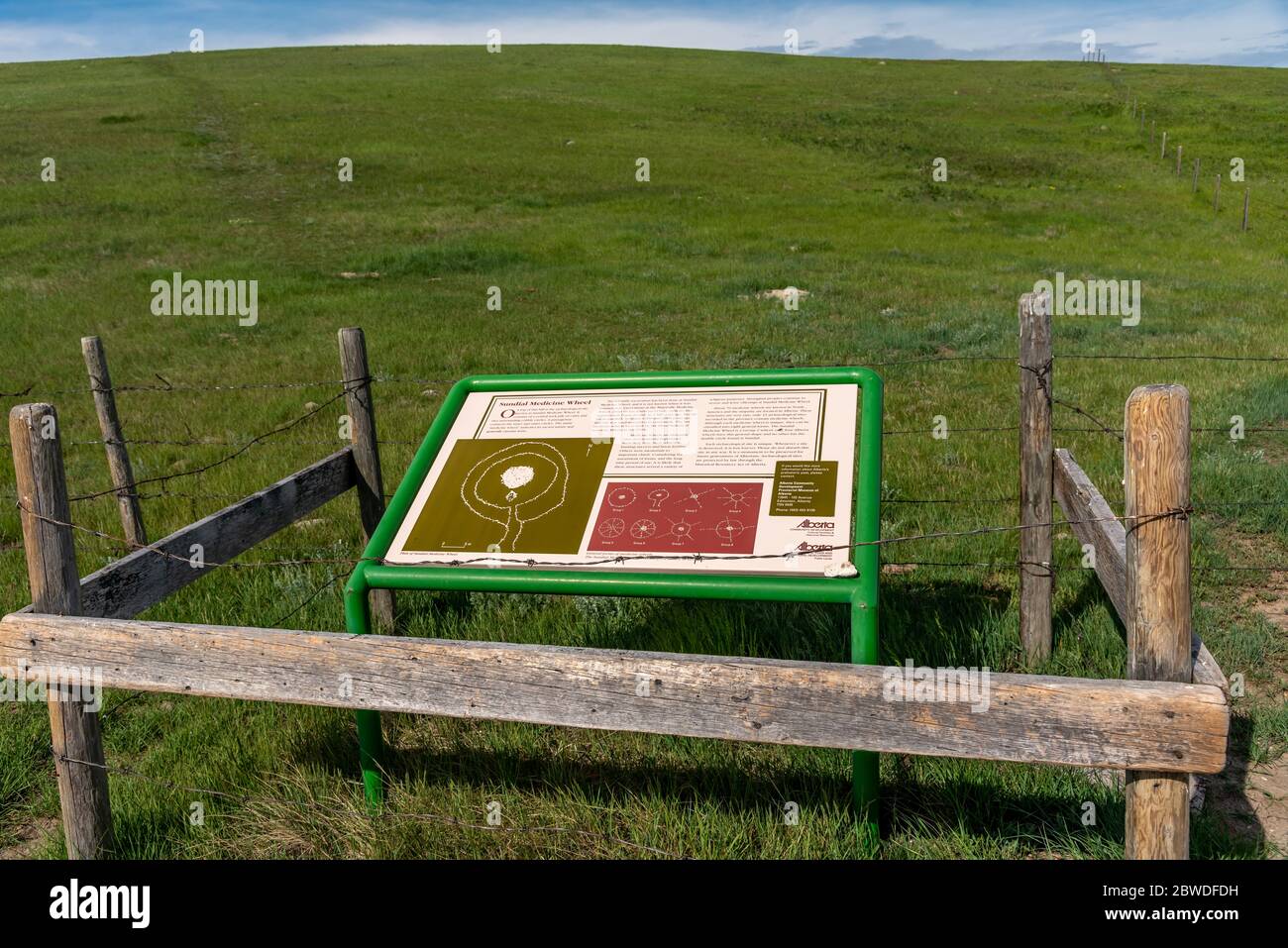 Sundial Hill Medicine Wheel in south eastern Alberta. The Sundial Hill ...