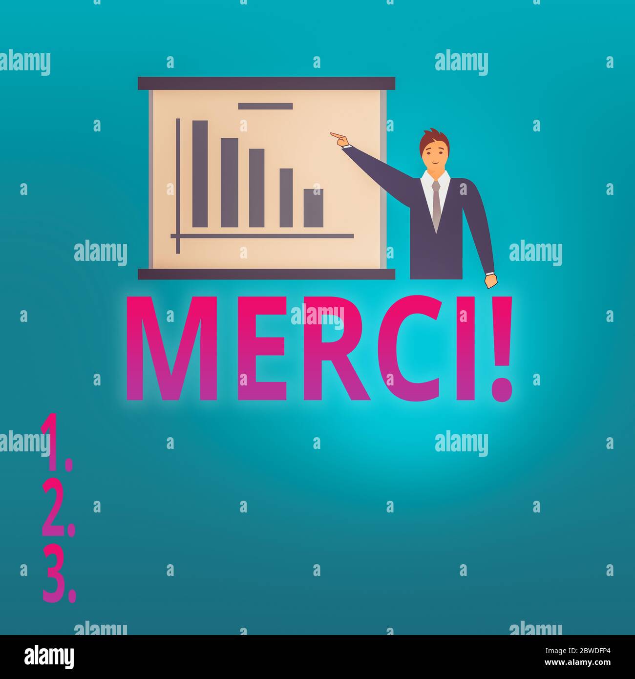Conceptual hand writing showing Merci. Concept meaning thank you in ...