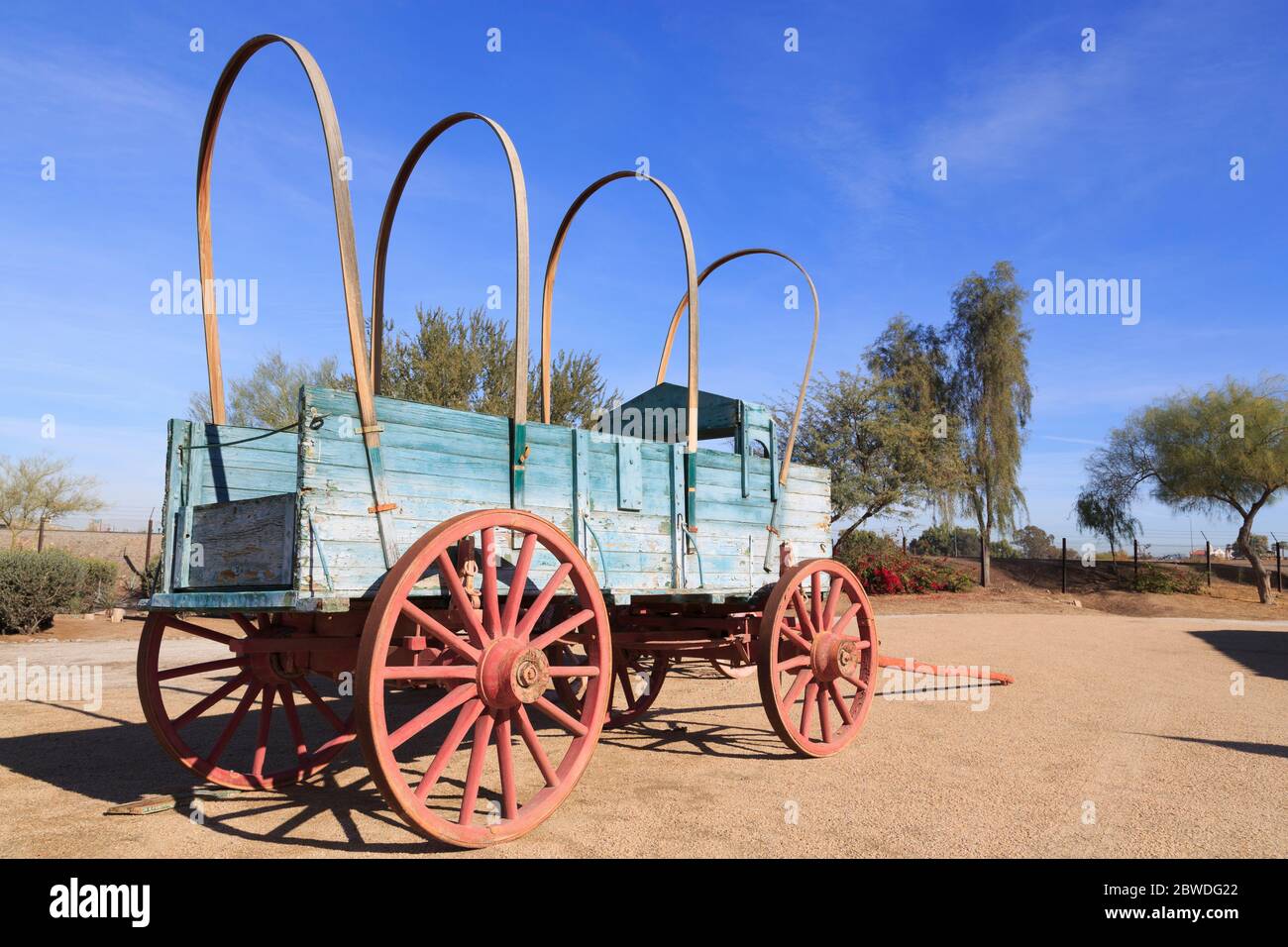 Wagon in Yuma Quartermaster Depot State Historic Park,Yuma,Arizona,USA ...