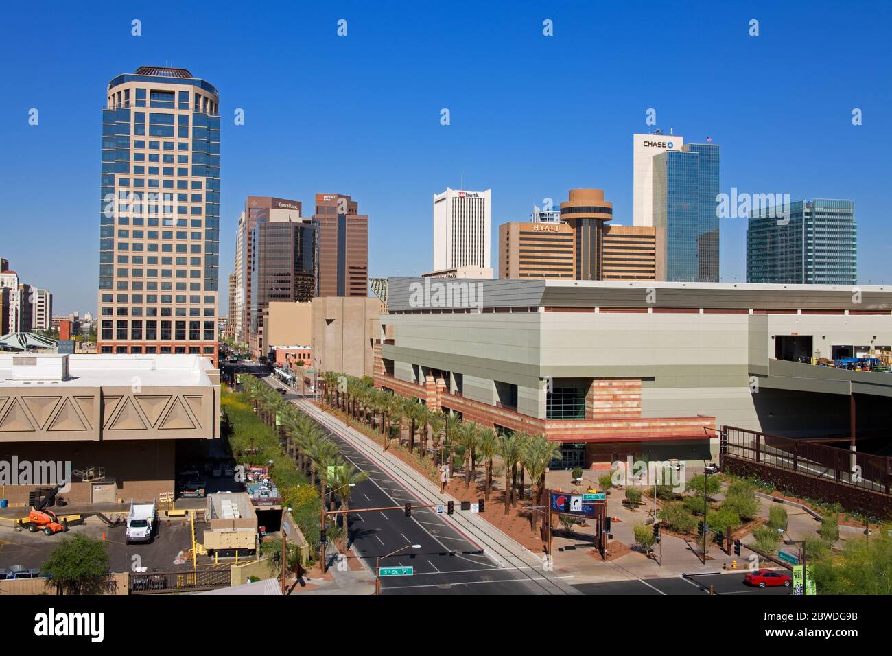 Washington Street & Skyline, Phoenix, Arizona, USA Stock Photo - Alamy