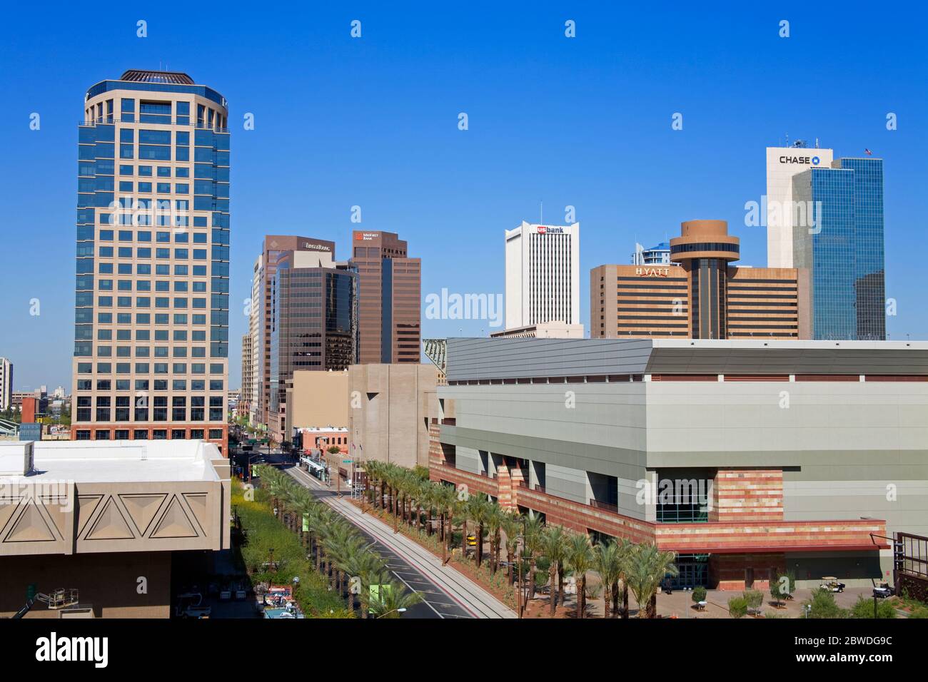 Washington Street & Skyline, Phoenix, Arizona, USA Stock Photo - Alamy