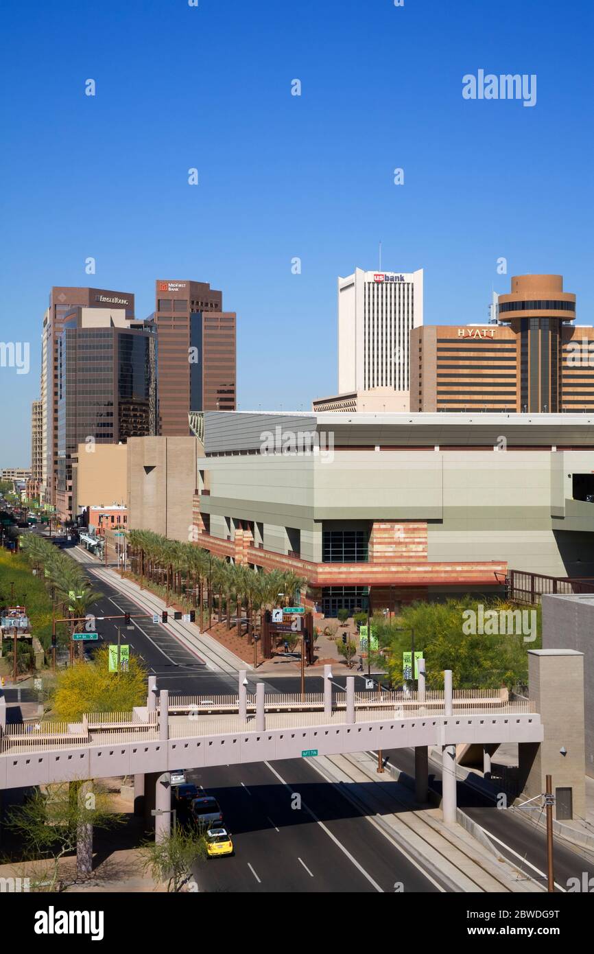 Washington Street & Skyline, Phoenix, Arizona, USA Stock Photo - Alamy