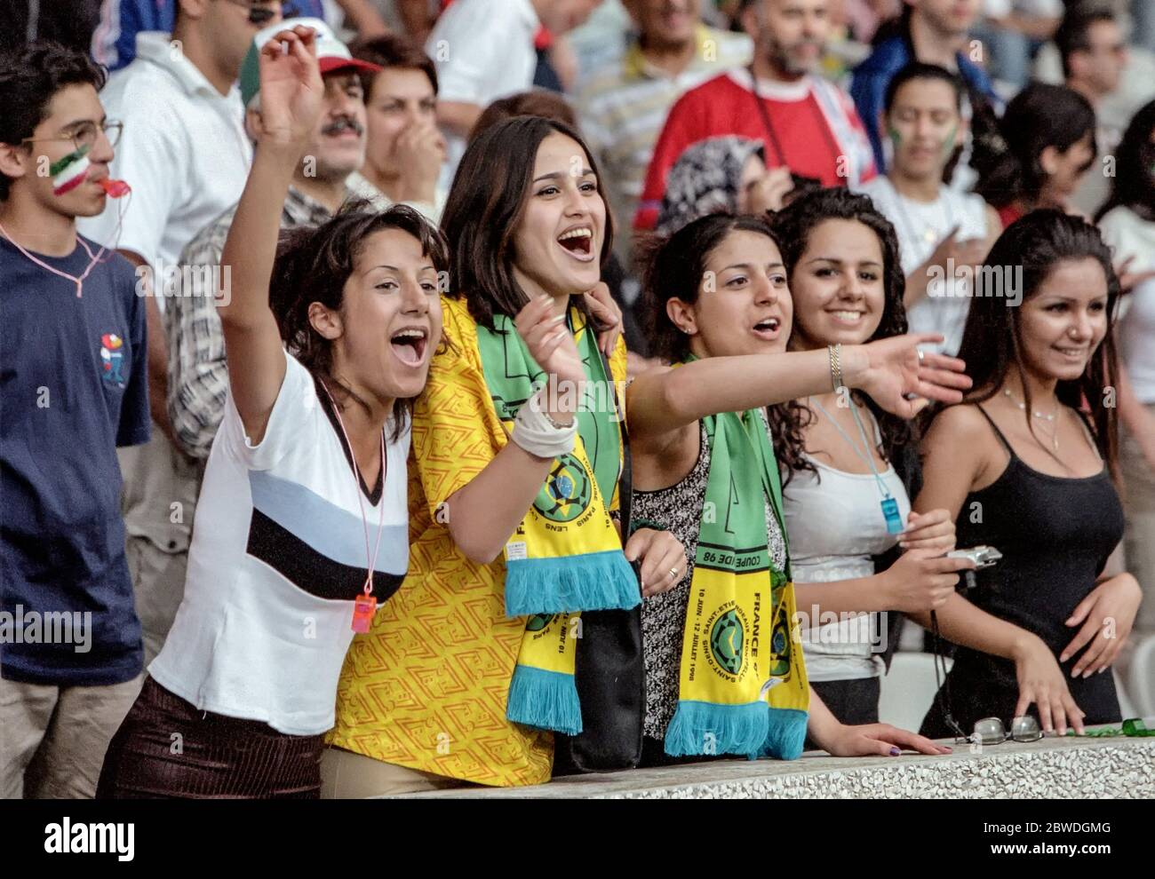 Young women in the stadium Stock Photo - Alamy