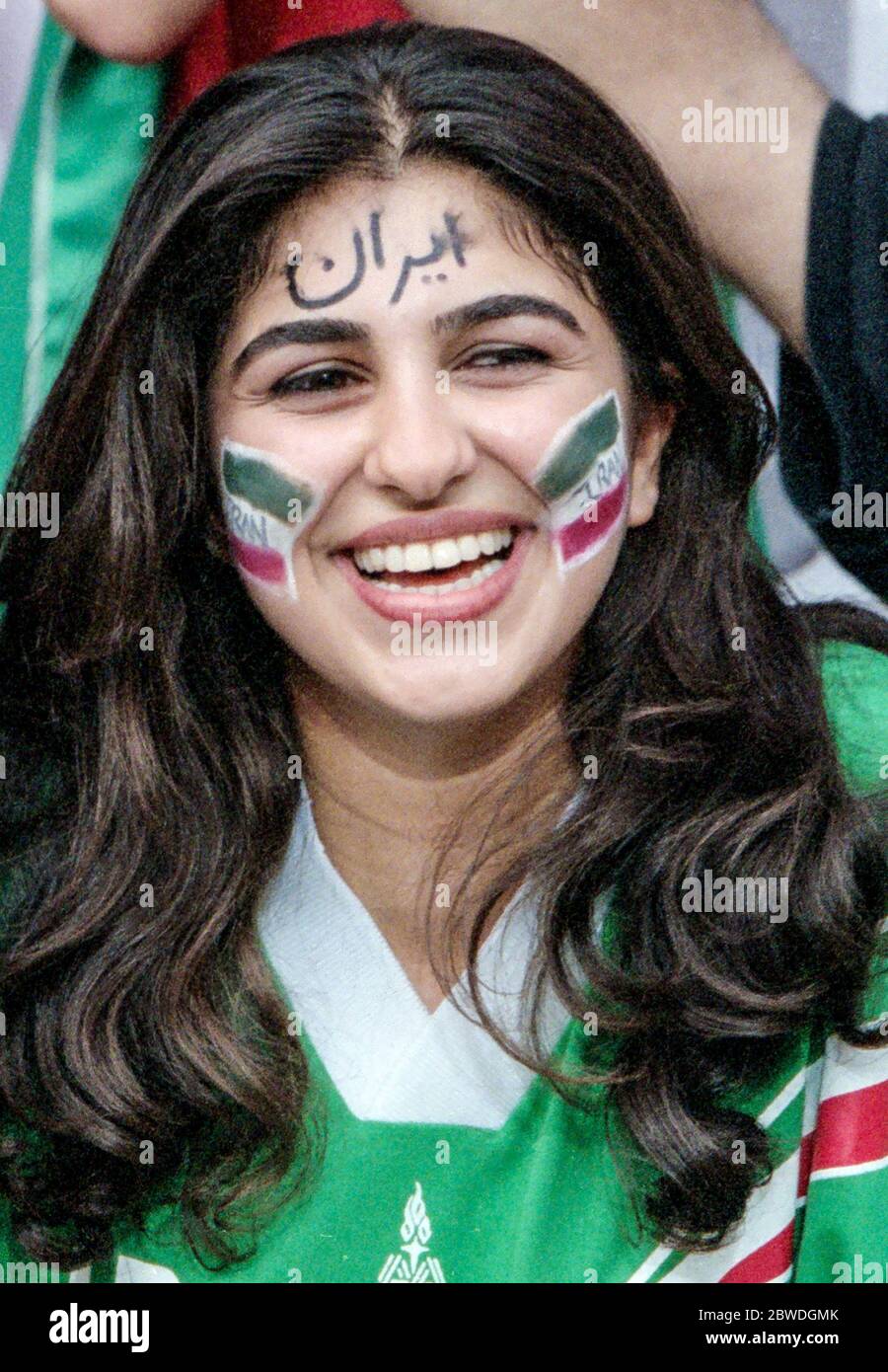 Female iranian soccer fan at the stadium hi-res stock photography and ...