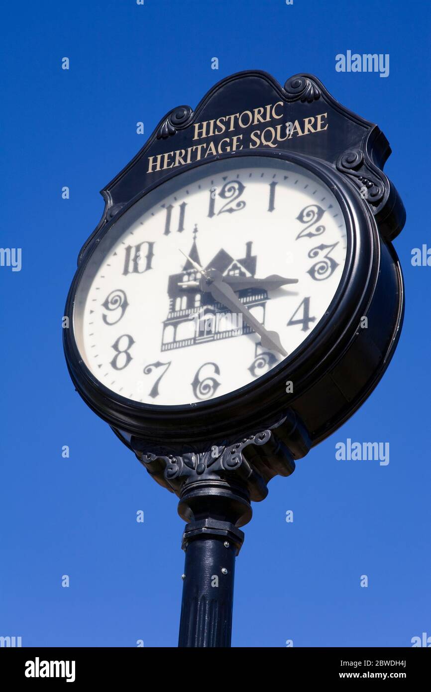 Clock in Heritage Square & Science Park,Phoenix,Arizona,USA Stock Photo ...