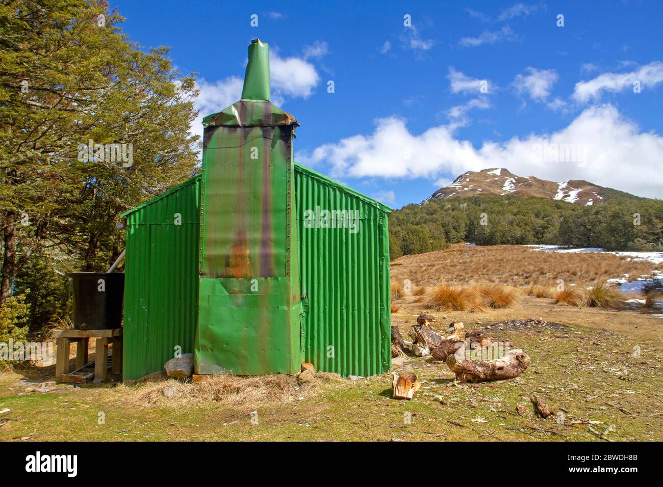 Bealey Spur Hut Stock Photo - Alamy