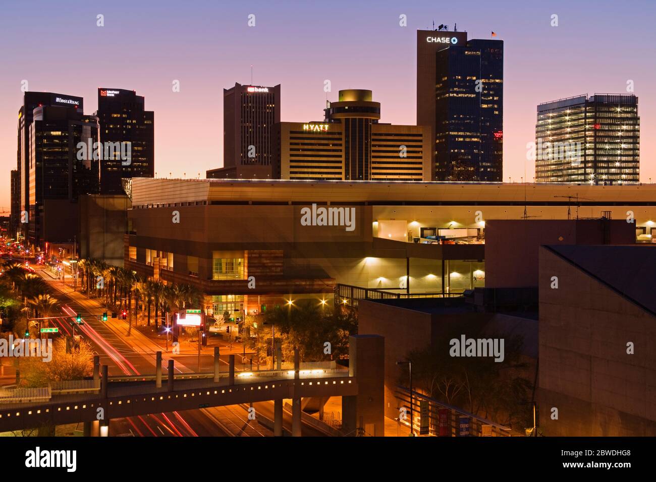 Washington Street & Skyline, Phoenix, Arizona, USA Stock Photo - Alamy