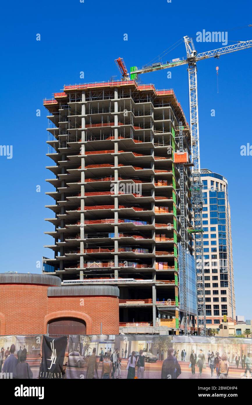 Skyscraper Construction, Phoenix, Arizona, USA Stock Photo - Alamy