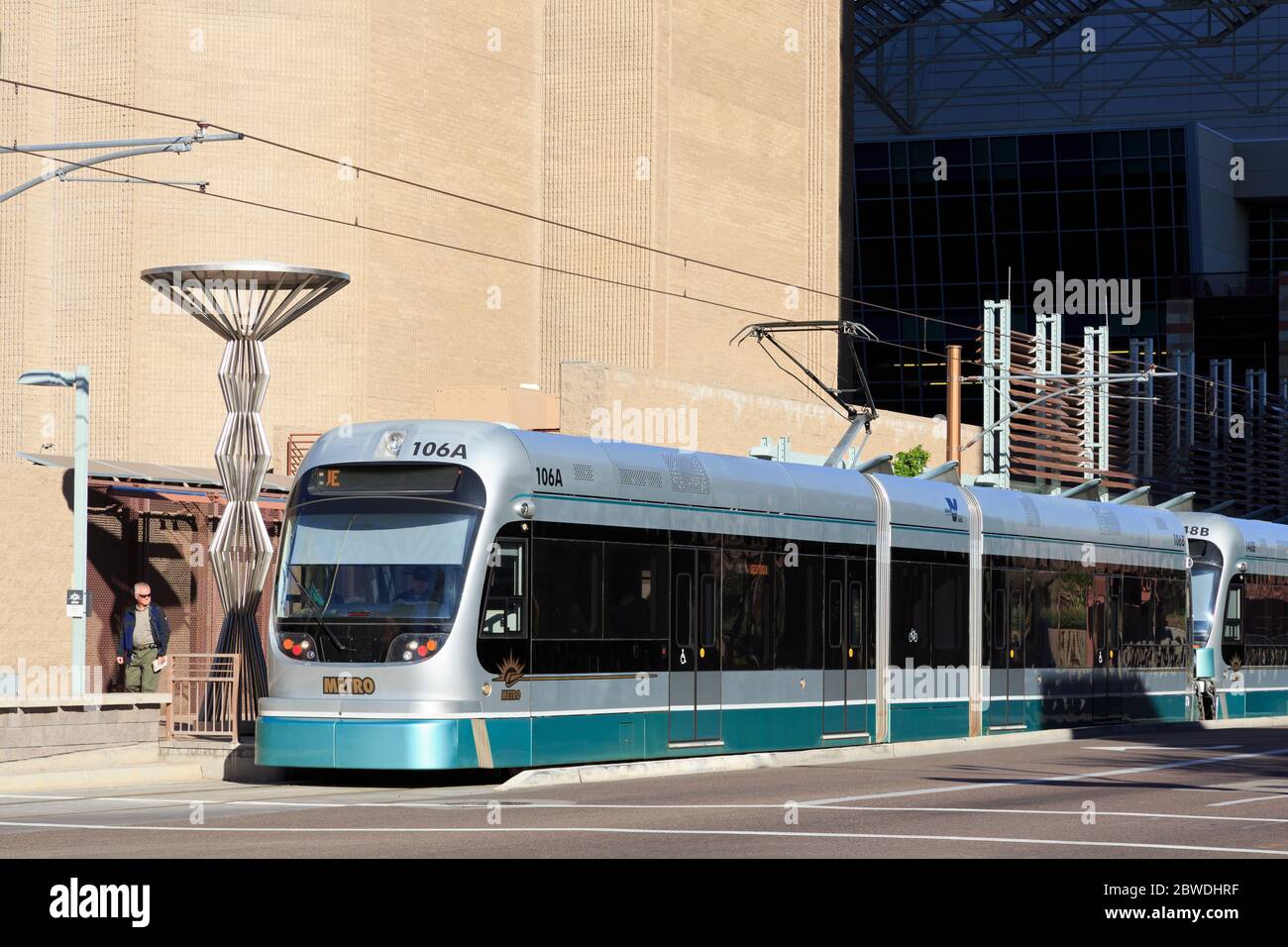 Metro Light Rail on Washington Avenue,Phoenix,Arizona,USA,North America ...