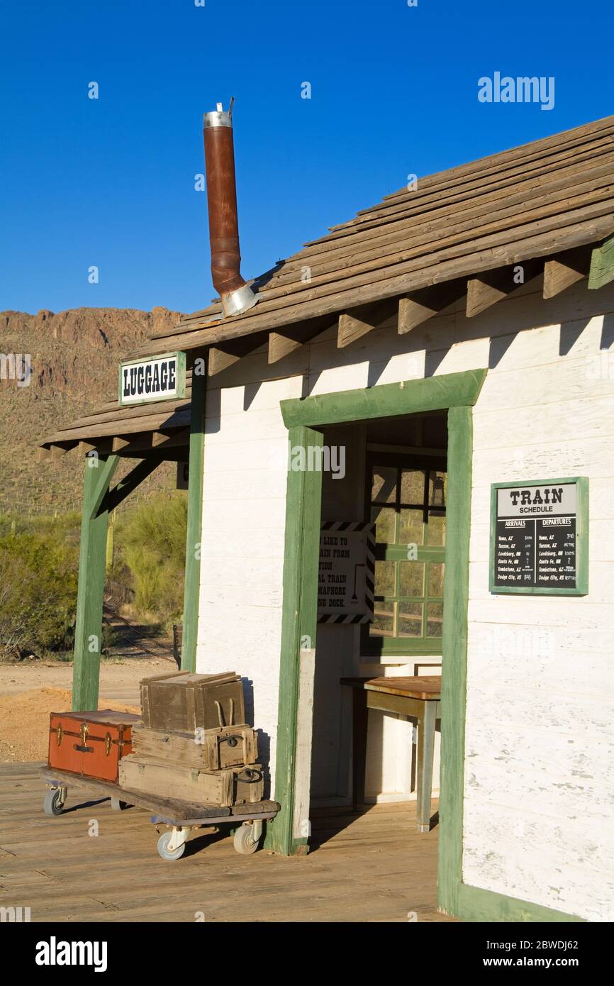 Train Depot,Old Tucson Studios,Tucson, Arizona,USA Stock Photo - Alamy