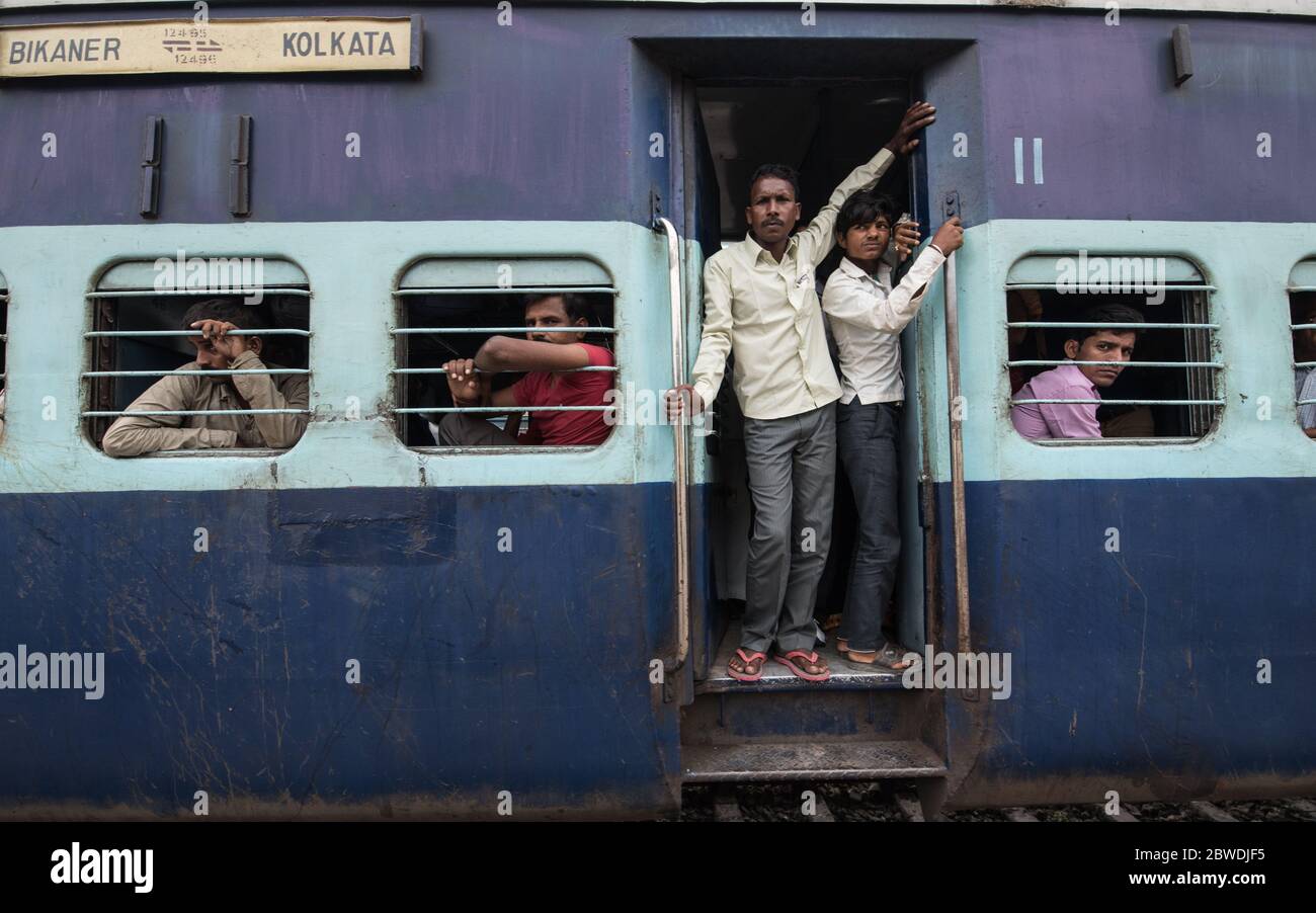 Second Class Train. Indian Railways. Rail Travel. India Stock Photo - Alamy