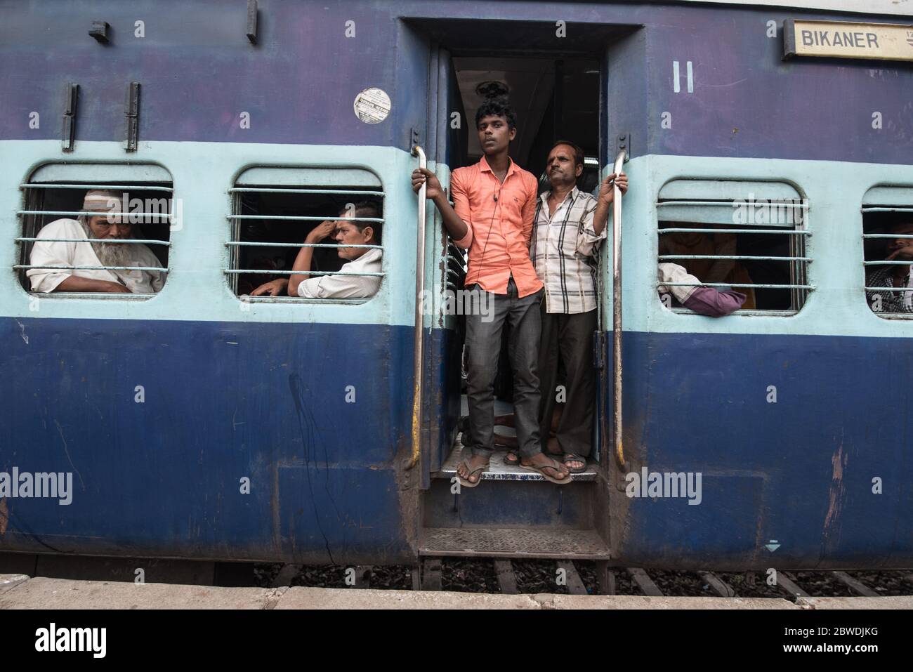 Second Class Train. Indian Railways. Rail Travel. India Stock Photo - Alamy