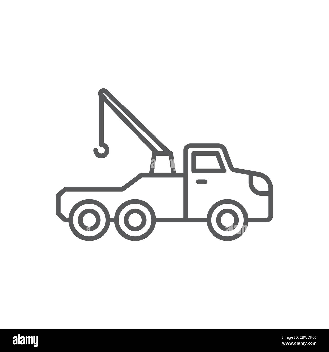 Tow truck vector icon symbol isolated on white background Stock Vector ...