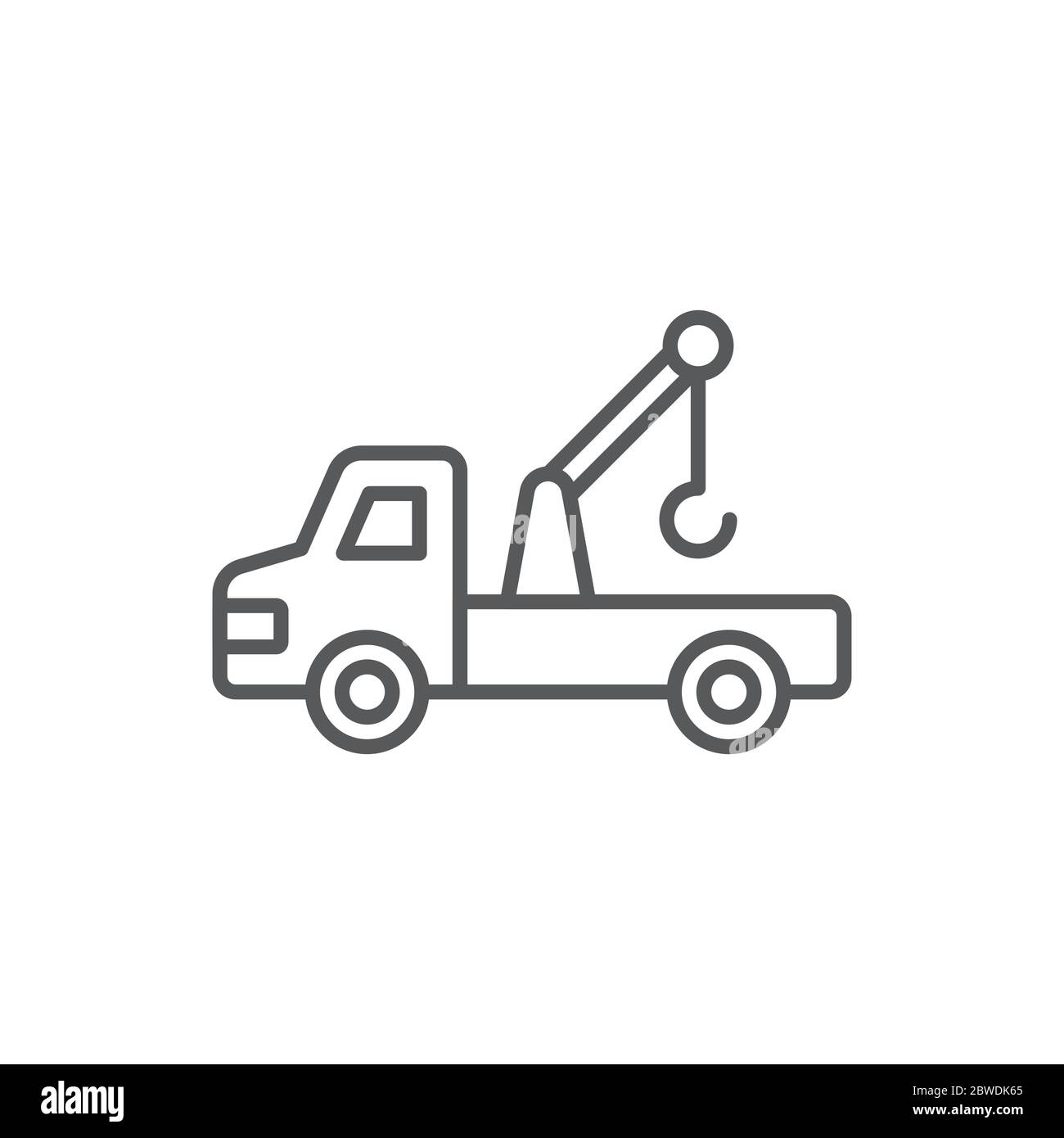 Tow truck vector icon symbol isolated on white background Stock Vector ...