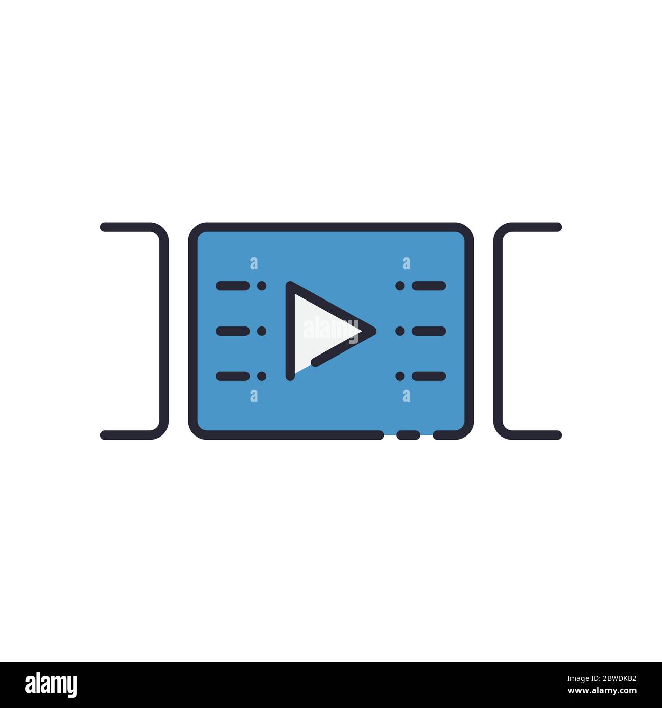Video play list vector icon symbol favorite isolated on white ...