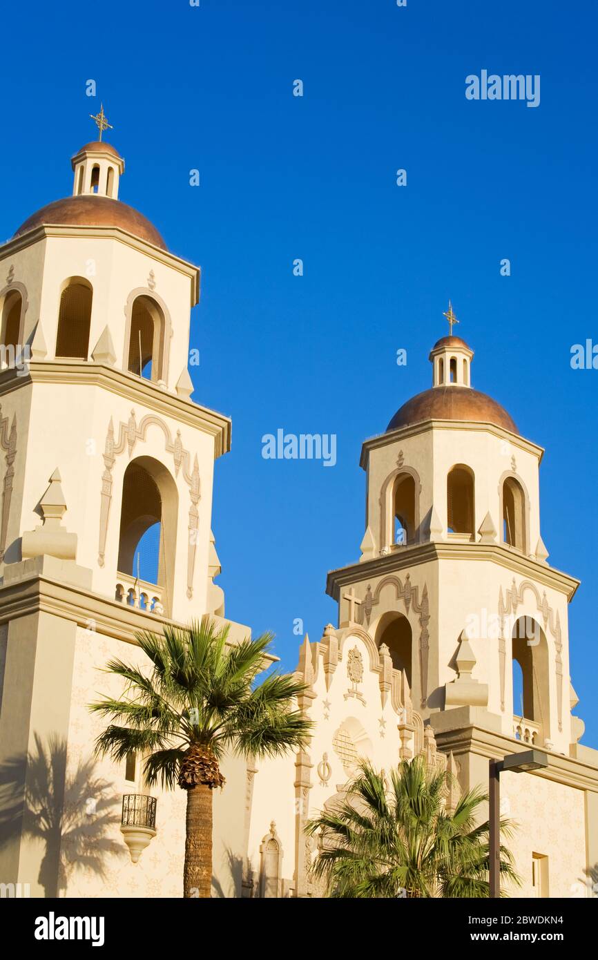 St. Agustine Cathedral, Tucson, Pima County, Arizona, USA Stock Photo ...