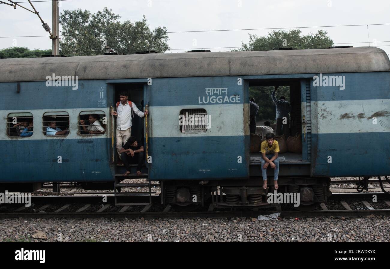 Second Class Train. Indian Railways. Rail Travel. India Stock Photo - Alamy