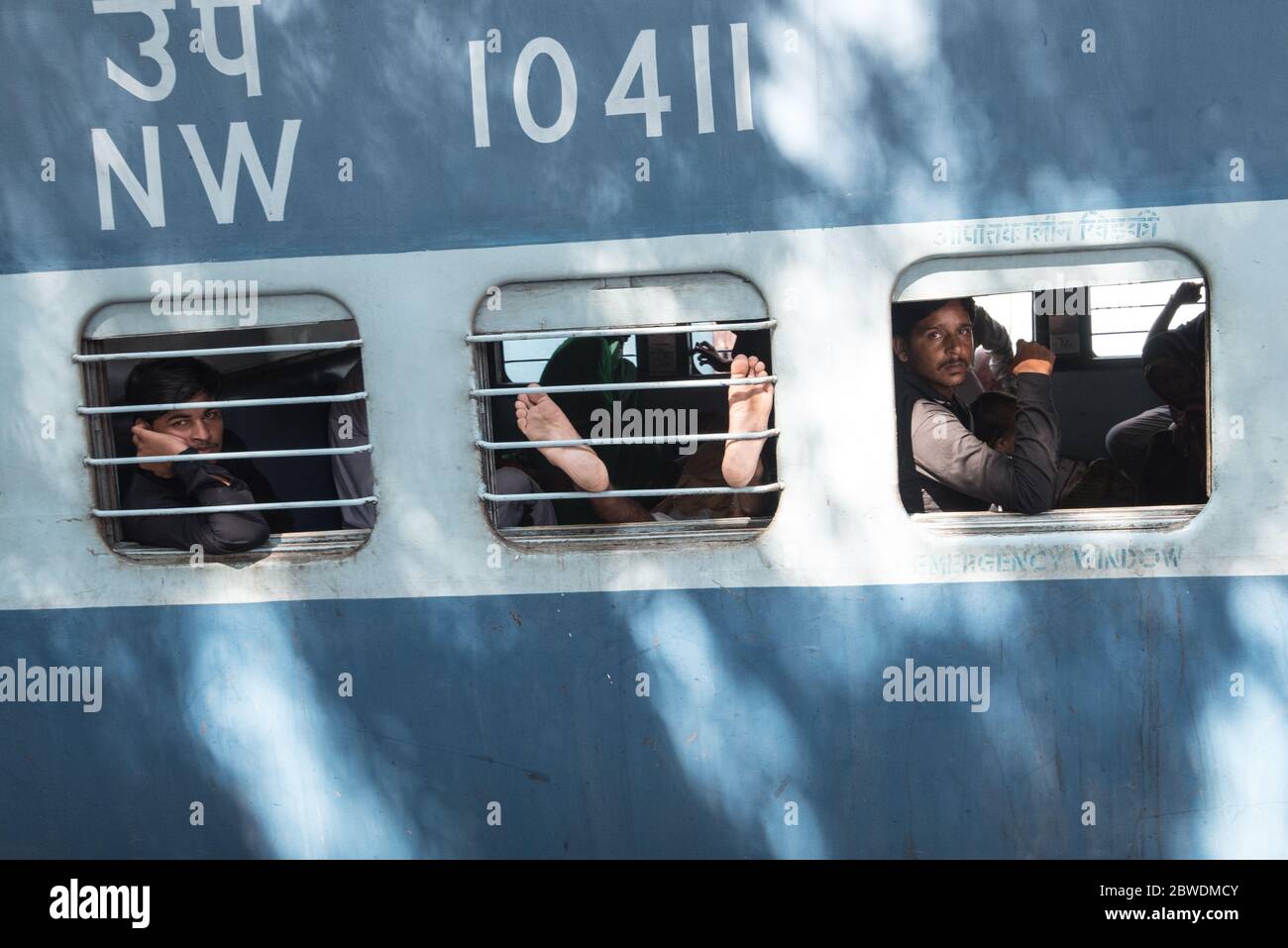 Second Class Train. Indian Railways. Rail Travel. India Stock Photo - Alamy