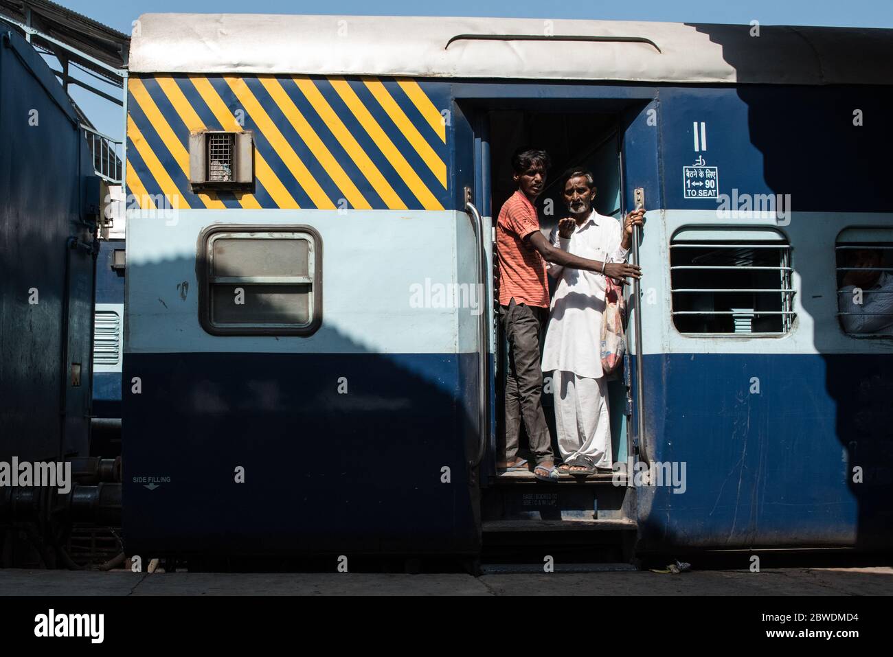 Second Class Train. Indian Railways. Rail Travel. India Stock Photo - Alamy