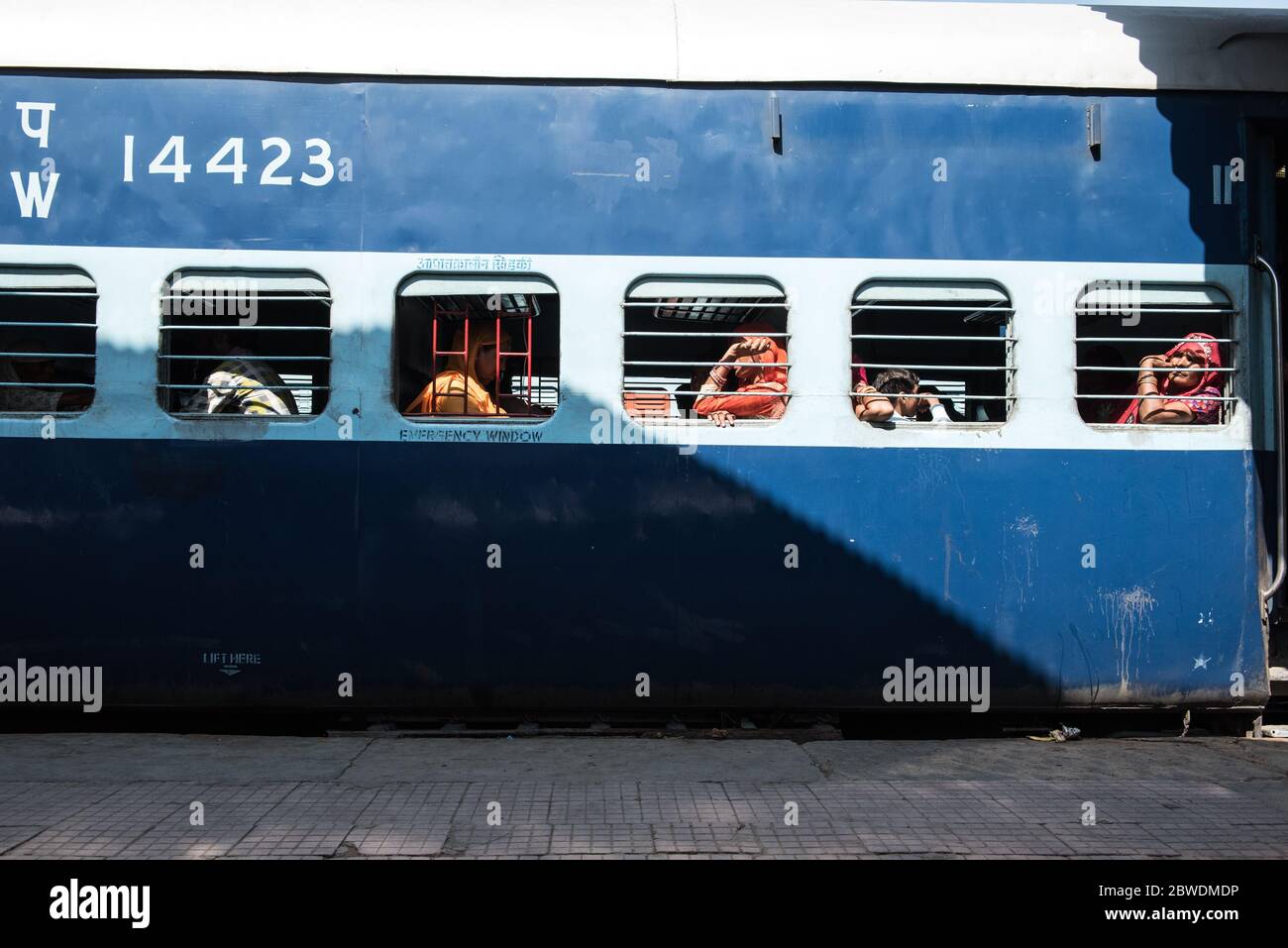 Second Class Train. Indian Railways. Rail Travel. India Stock Photo - Alamy