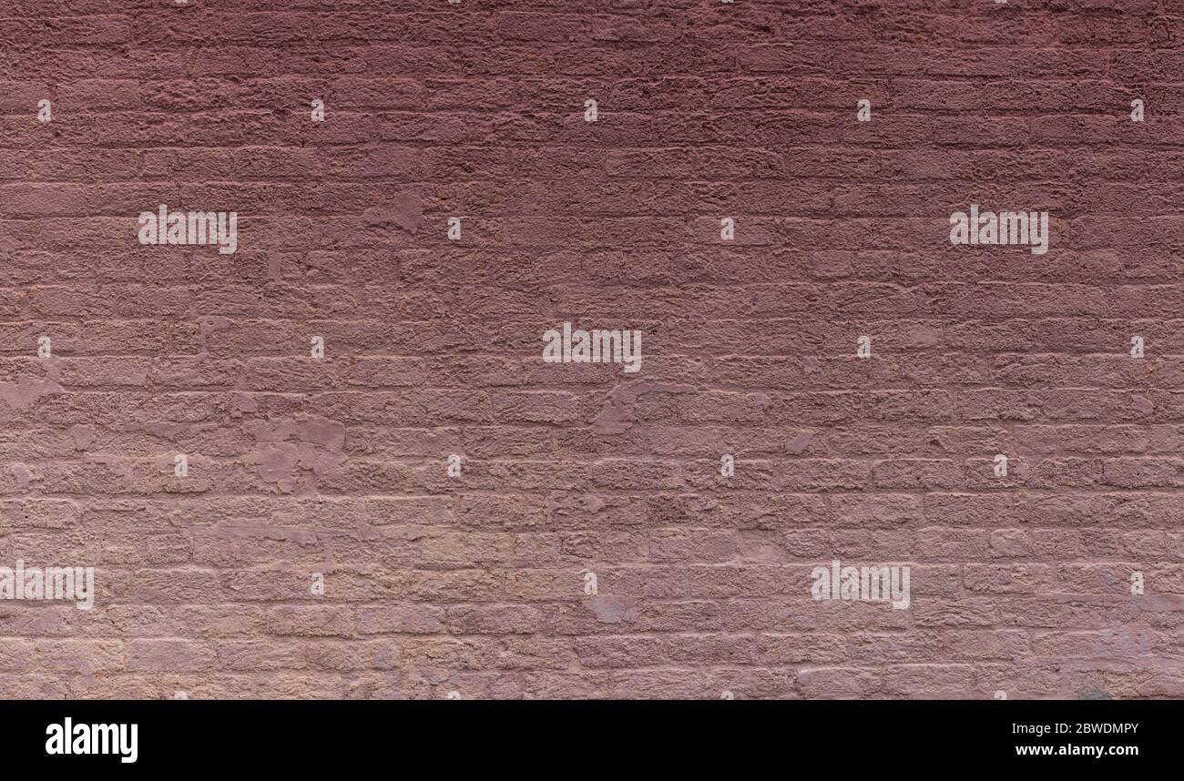Gradient painted brick wall texture with excess mortar, large panoramic ...