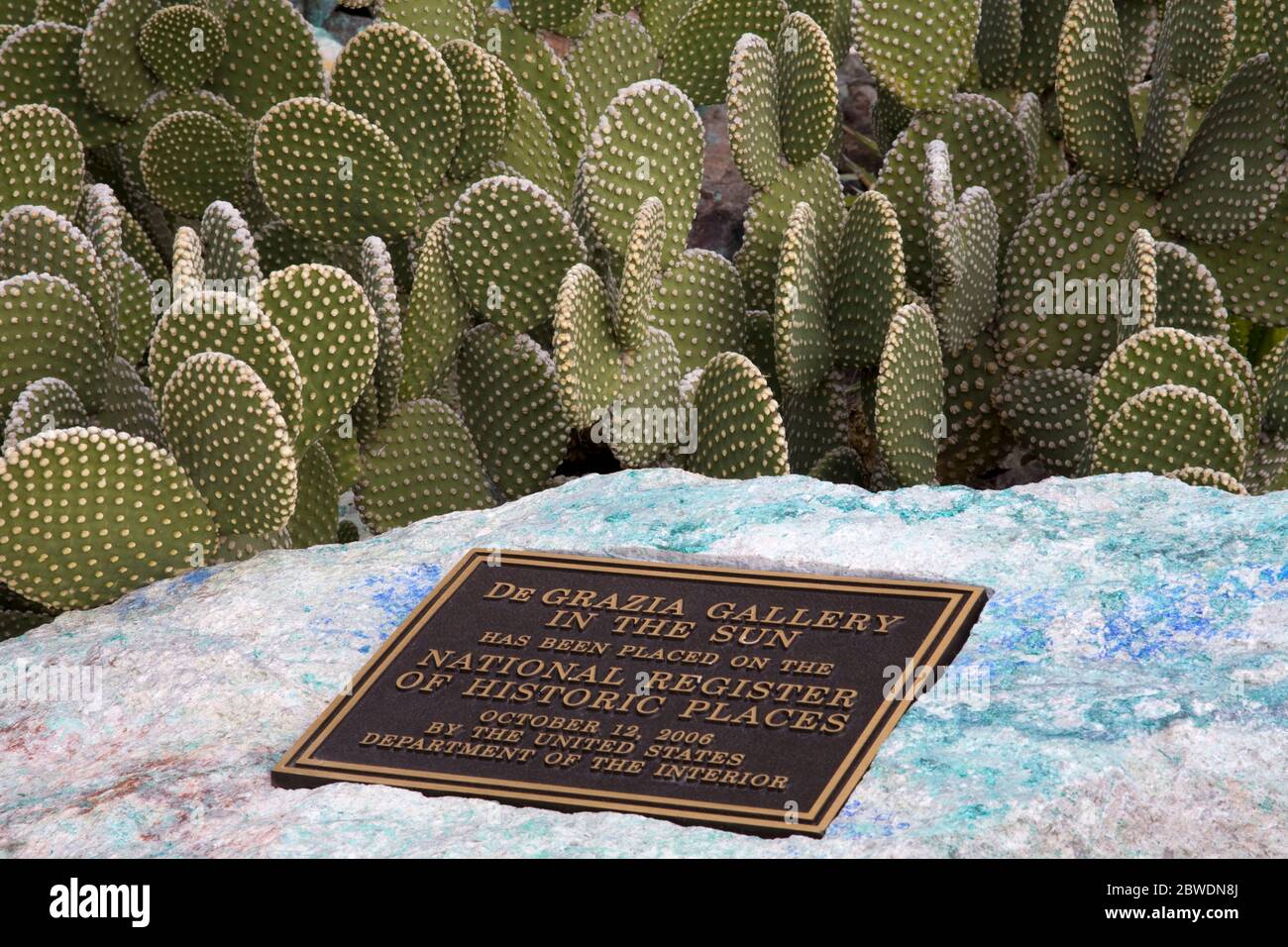 Plaque,DeGrazia Gallery in the Sun,Tucson, Arizona,USA Stock Photo - Alamy