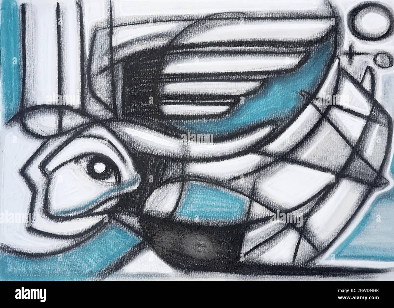 Hand drawn illustration or drawing of an abstract angel Stock Photo - Alamy