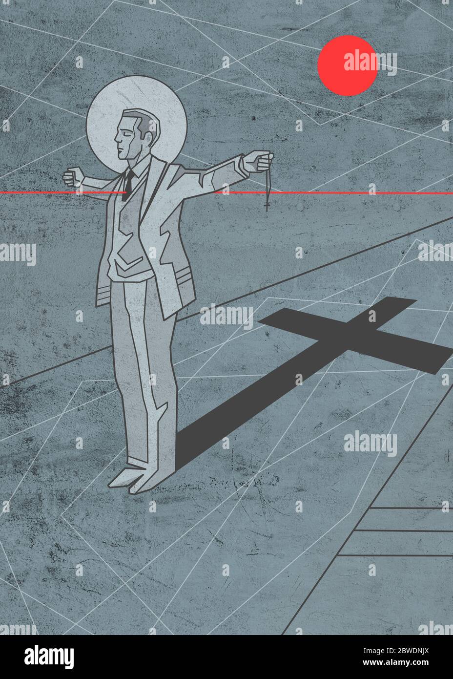 Digital ink illustration or drawing of Saint Miguel Agustin Pro Stock ...