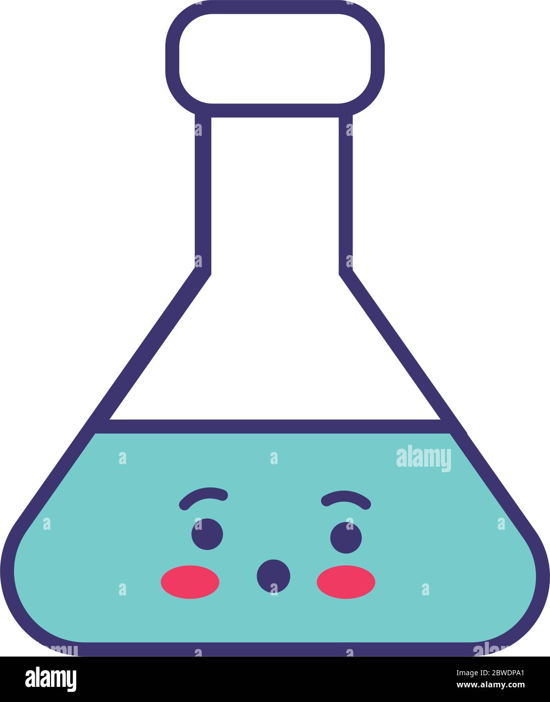 tube tests laboratory kawaii line style Stock Vector Image & Art - Alamy