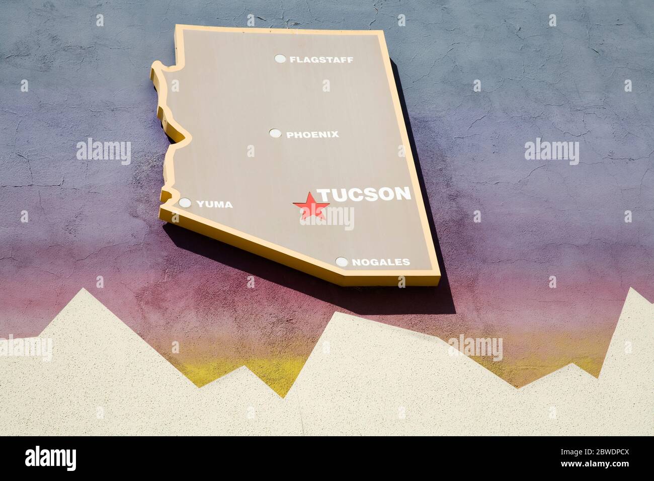 Building detail on Congress Street,Tucson, Arizona, USA Stock Photo - Alamy