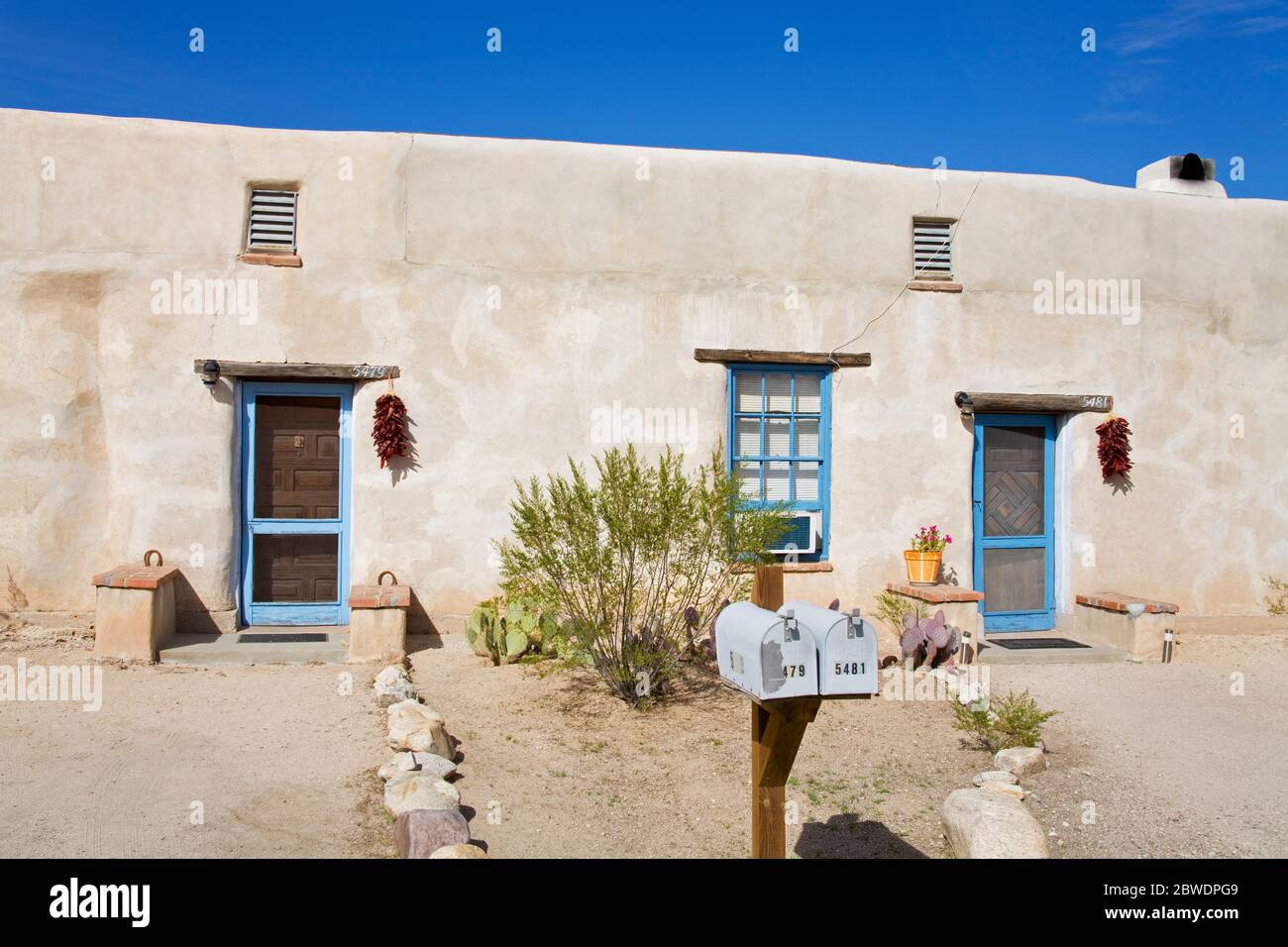 Adobe House, Fort Lowell Historic District, Tucson, Arizona, USA Stock ...
