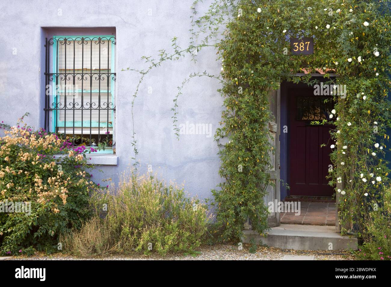 House Detail, El Presidio Historic District, Tucson, Arizona, USA Stock ...