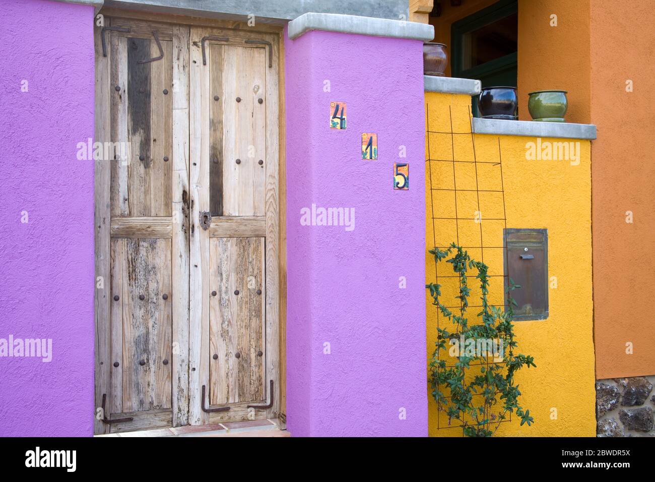 Door, El Presidio Historic District, Tucson, Arizona, USA Stock Photo ...