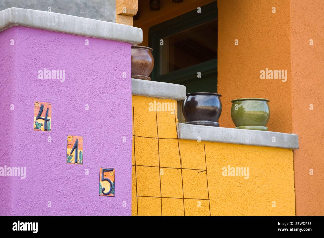 House Detail, El Presidio Historic District, Tucson, Arizona, USA Stock ...