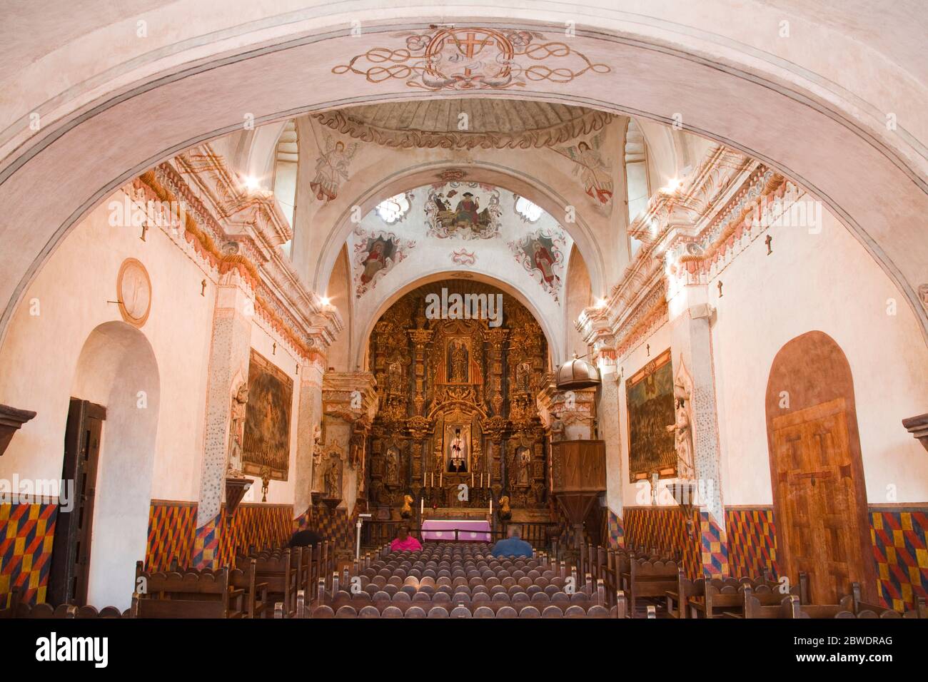 Interior of Church, Mission San Xavier del Bac, Tucson, Arizona,USA ...