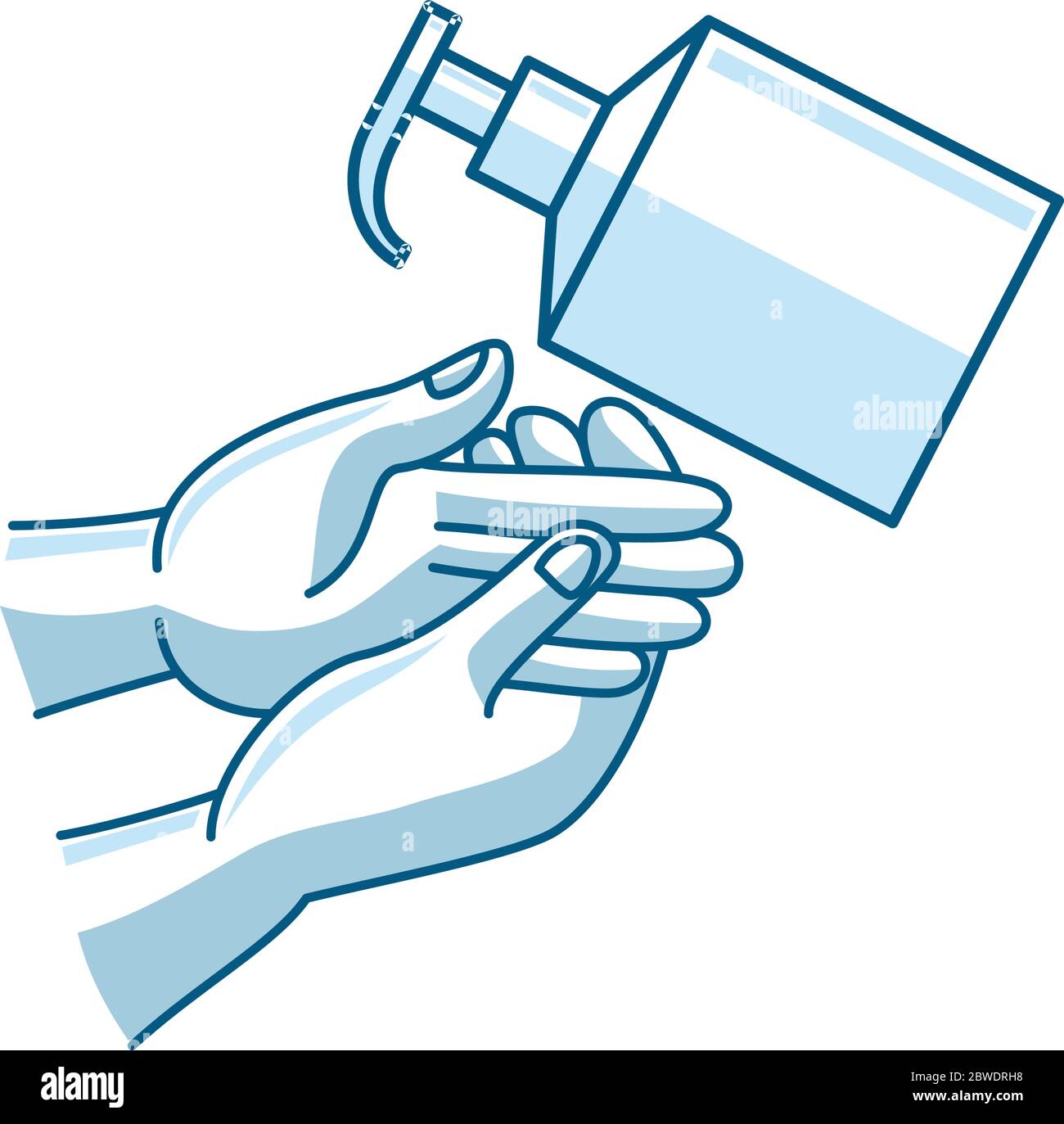 Washing hand Illustration sanitizer liquid soap vector icon Stock ...