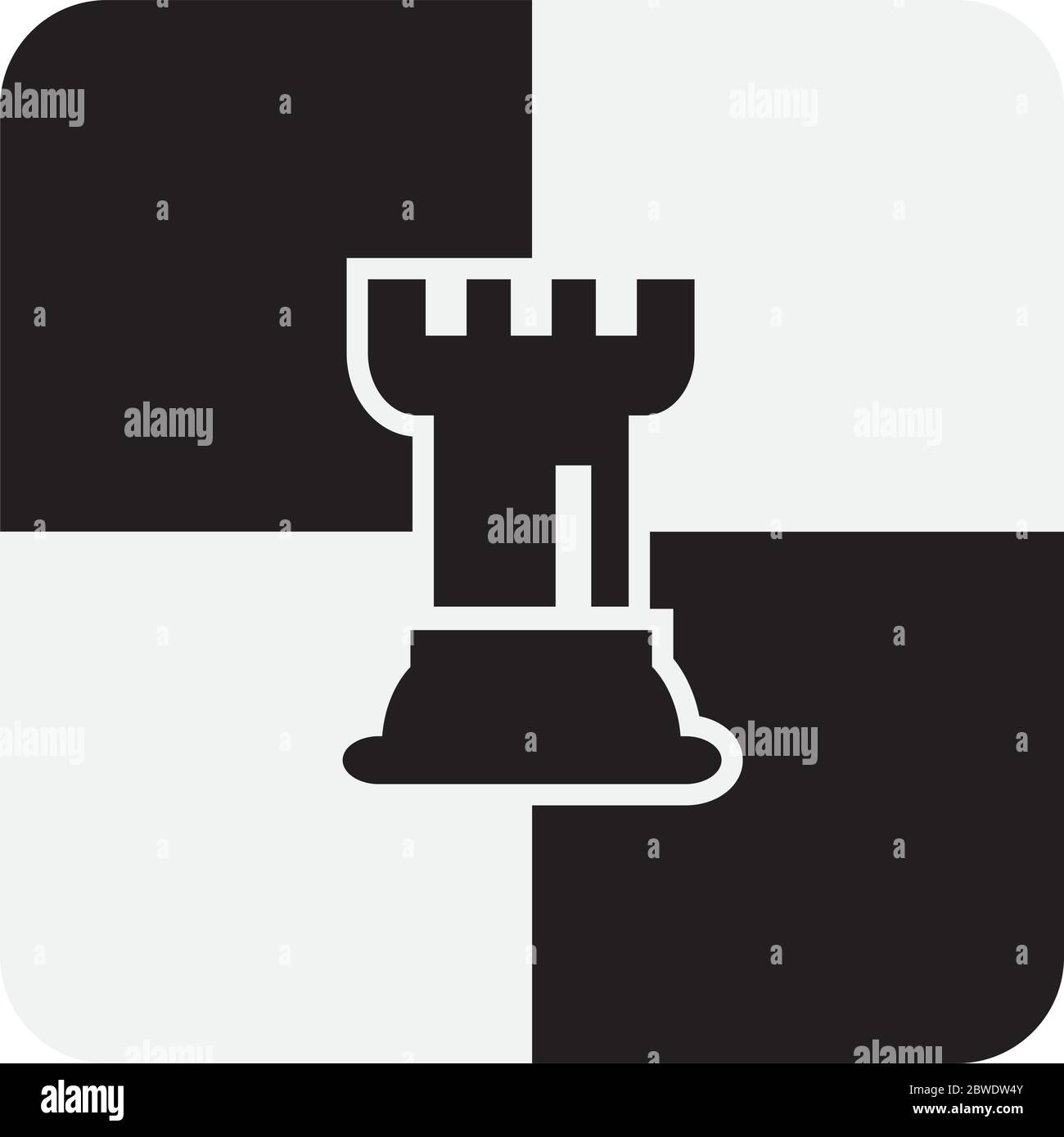 Chess Rook Pieces isolated on white background. Chessboard Rook ...