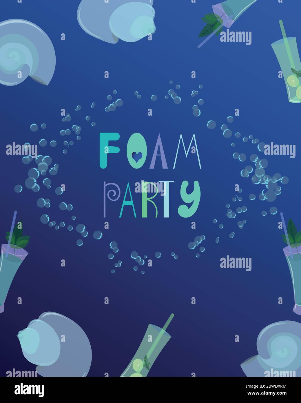 Foam party Stock Vector Images - Alamy