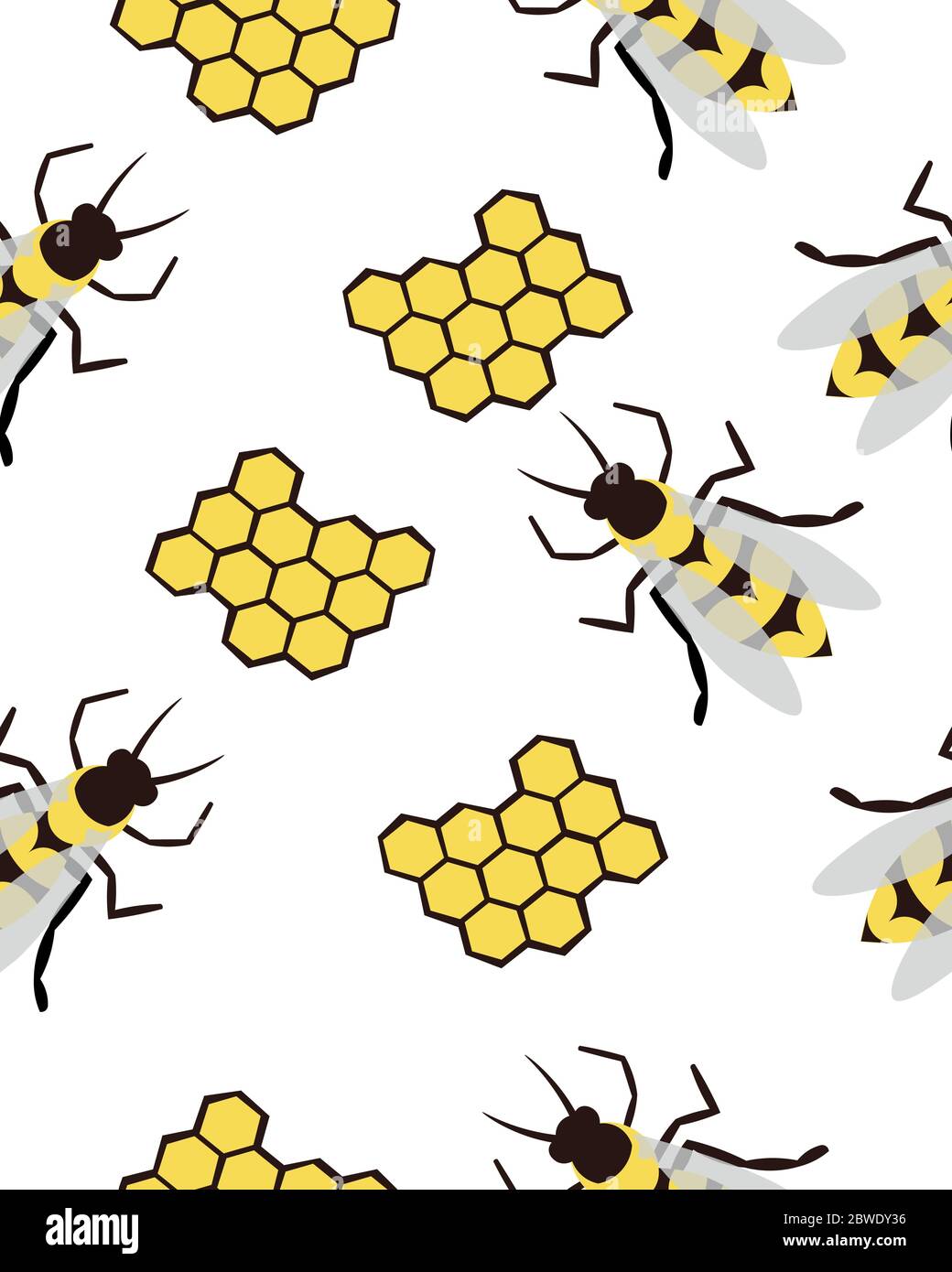 Background bees honeycombs Cut Out Stock Images & Pictures - Alamy