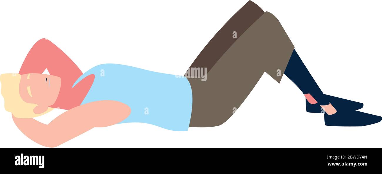 man doing muscle exercises at home vector illustration design Stock ...