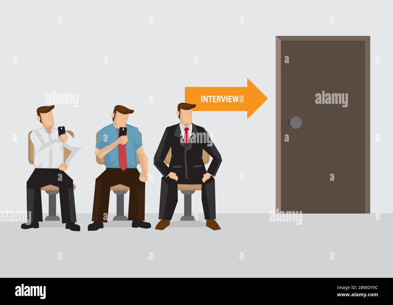 Nervous Interview Cartoon