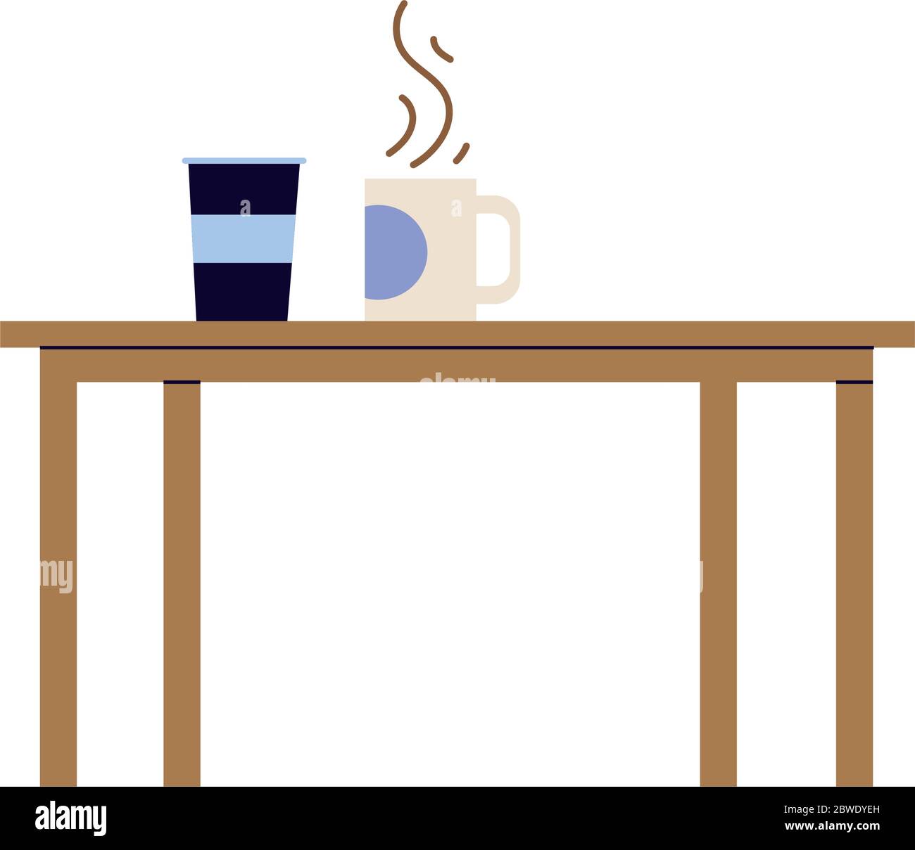modern home furniture in warm colors vector illustration design Stock ...