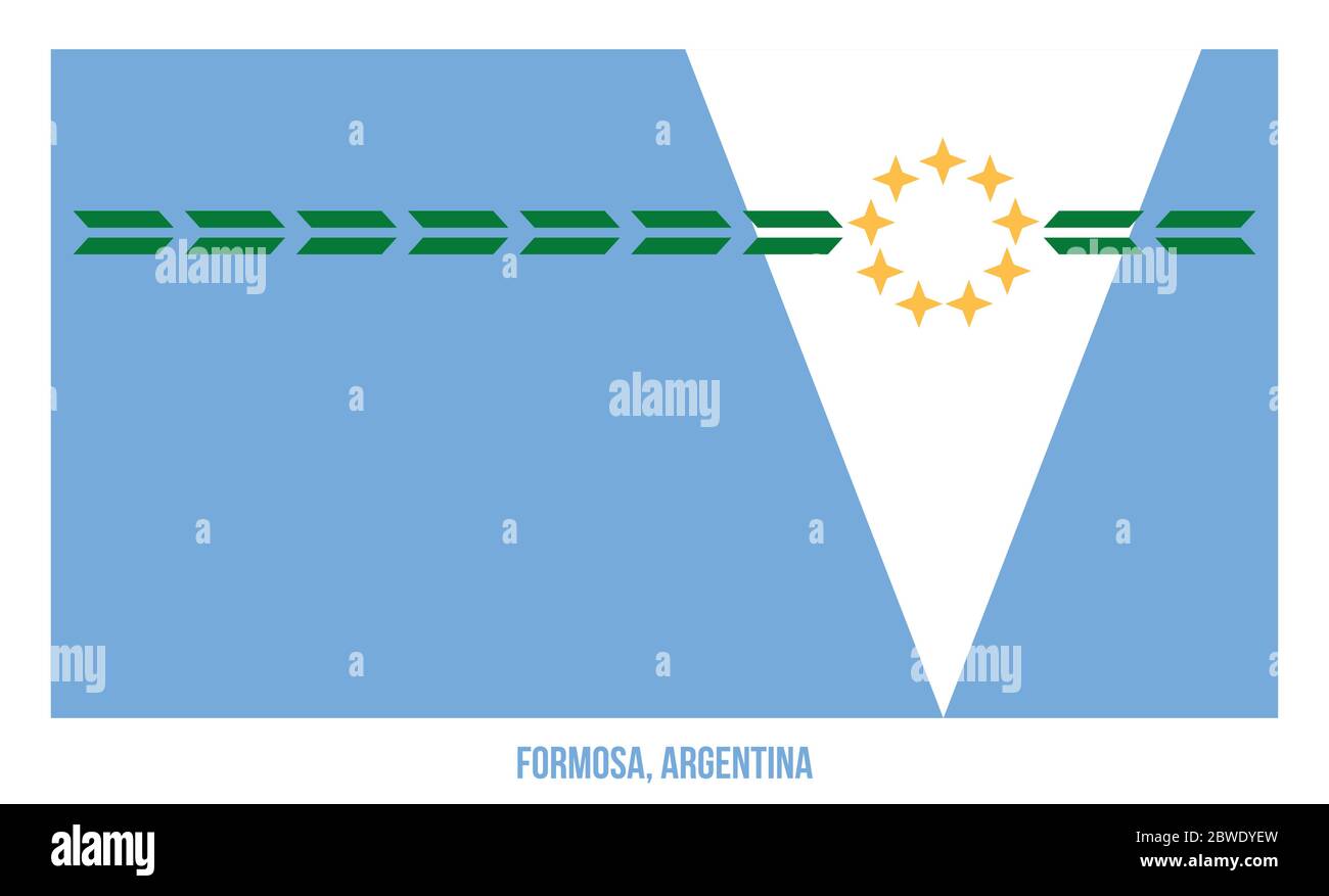 Formosa Flag Vector Illustration on White Background. Flag of Argentina ...