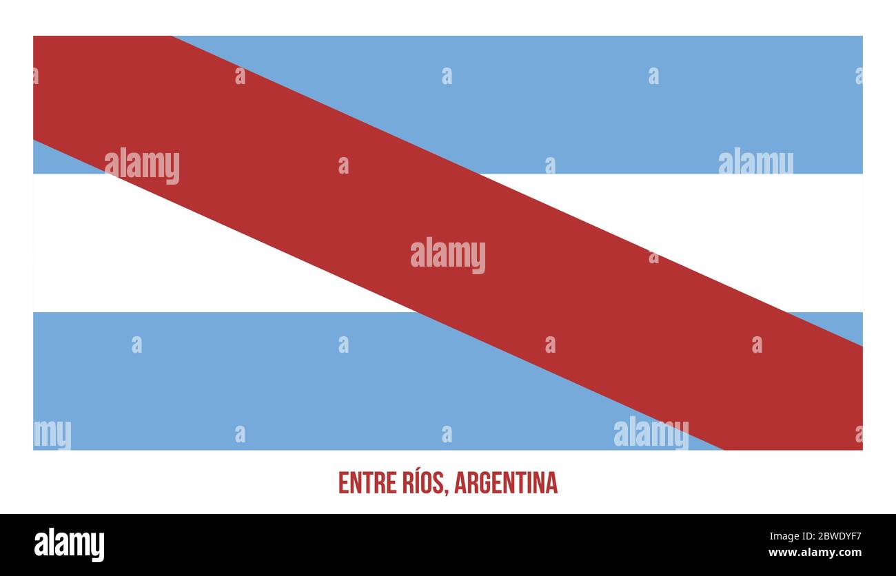 Entre Rios Flag Vector Illustration on White Background. Flag of ...