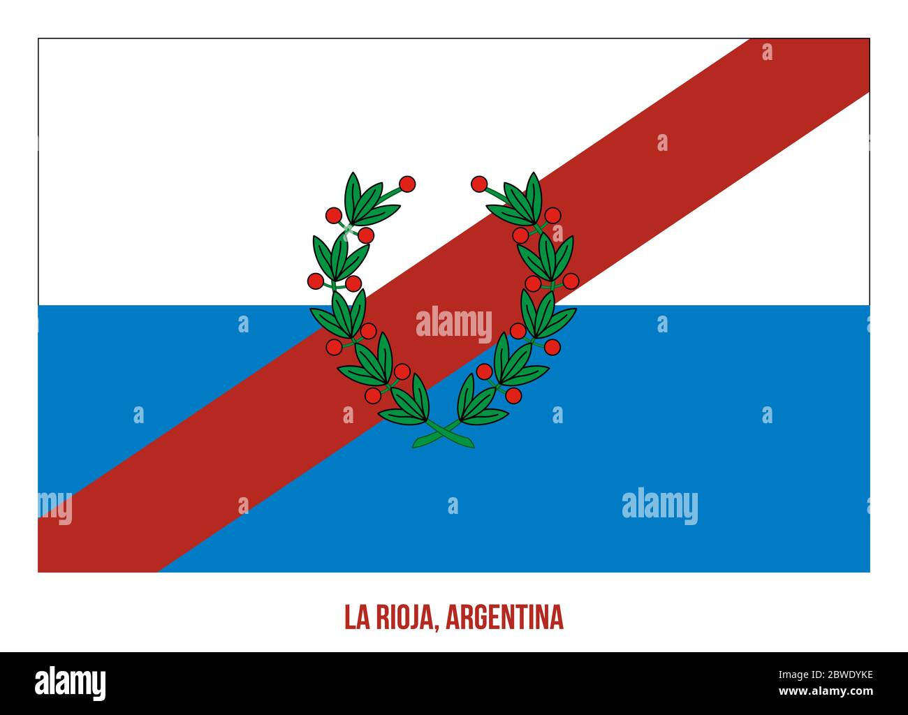 La Rioja Flag Vector Illustration on White Background. Flag of ...