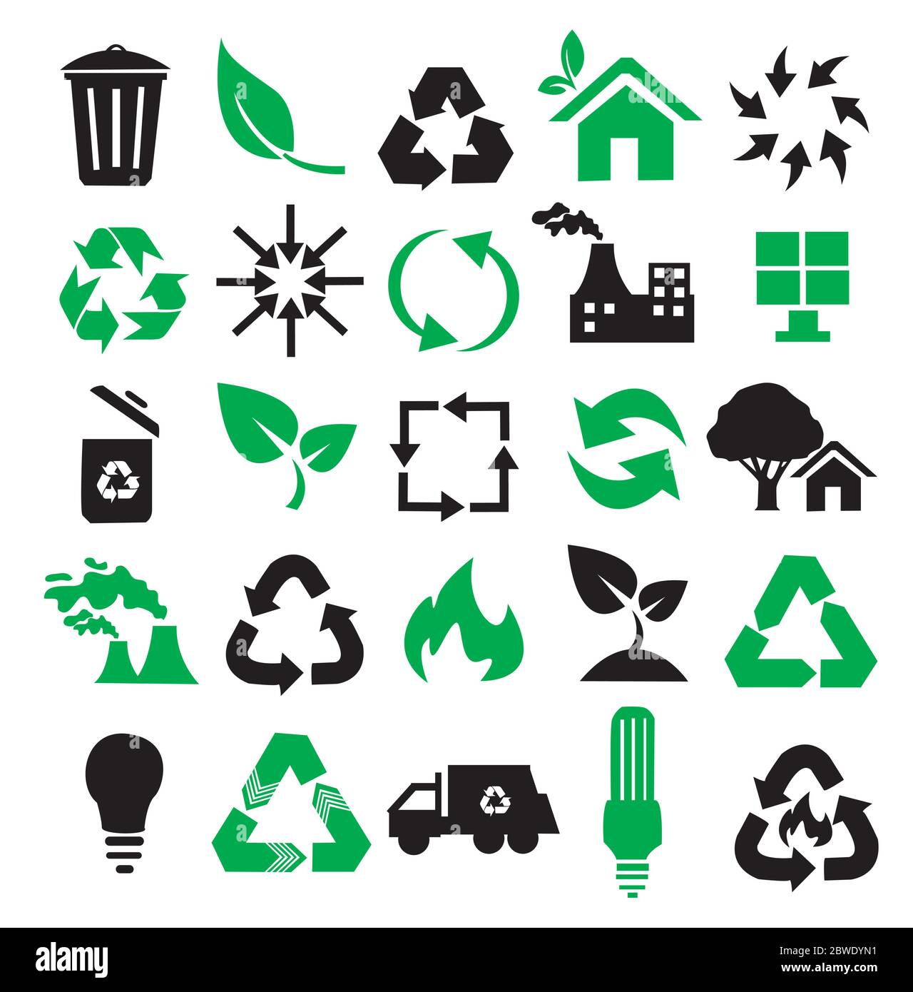 Vector set of environmental / recycling icons Stock Vector Image & Art ...